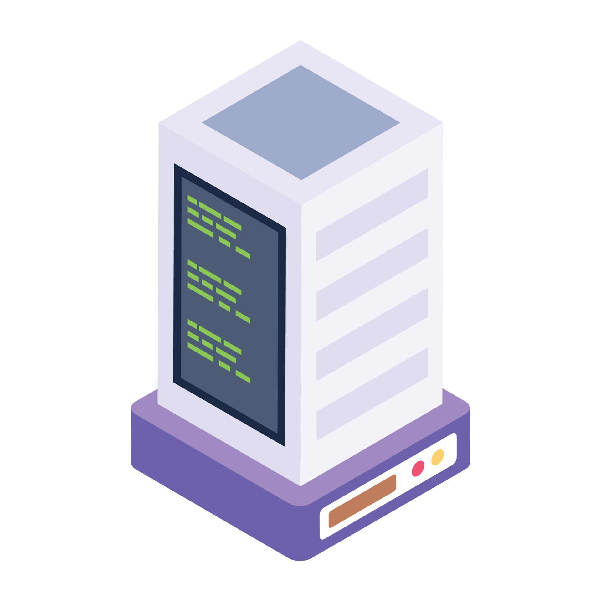 Isometric Design Of Data Center Icon Server Rack Vector 6466615 Vector Art At Vecteezy