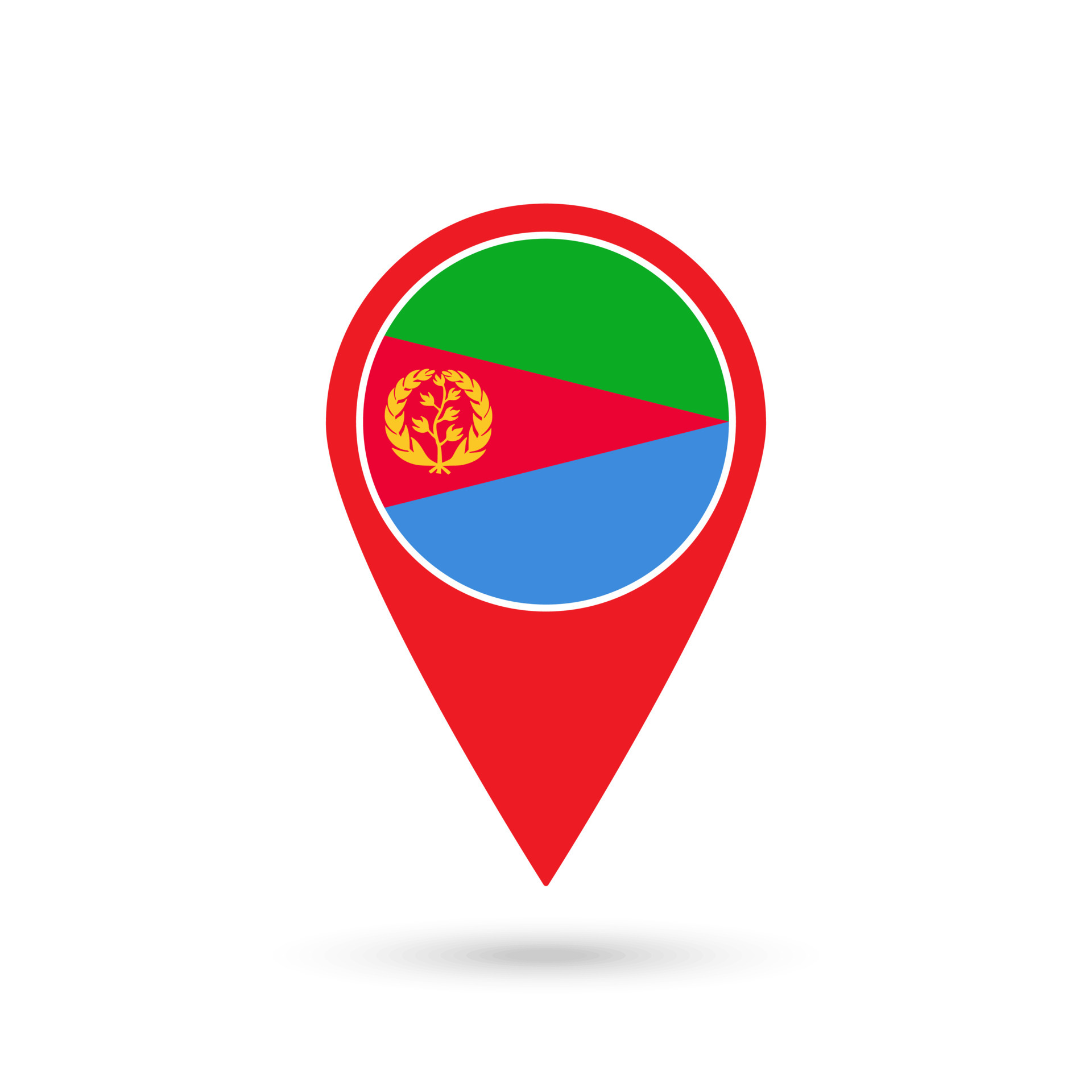 Map pointer with contry Eritrea. Eritrea flag. Vector illustration. 6474609 Vector Art at Vecteezy