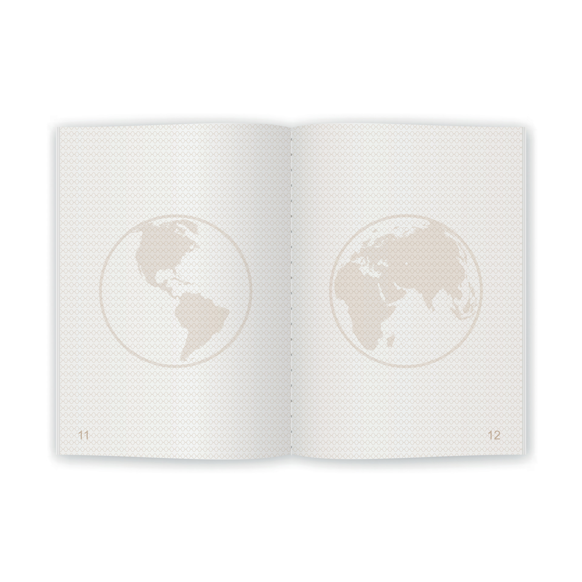 Passport Blank Pages For Stamps Empty Passport With Watermark For Your Design 6474685 Vector