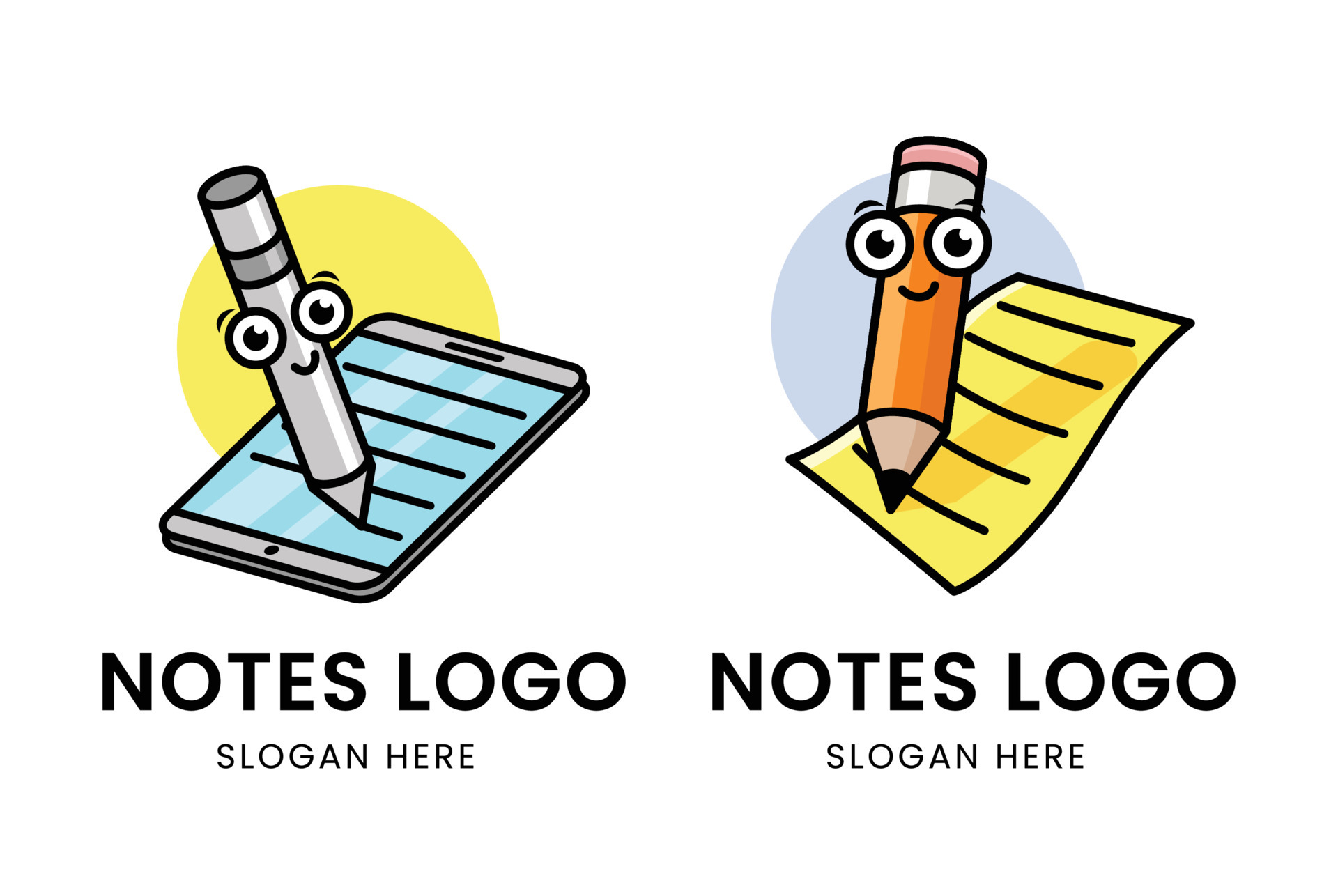 notes logo with different character 6475492 Vector Art at Vecteezy
