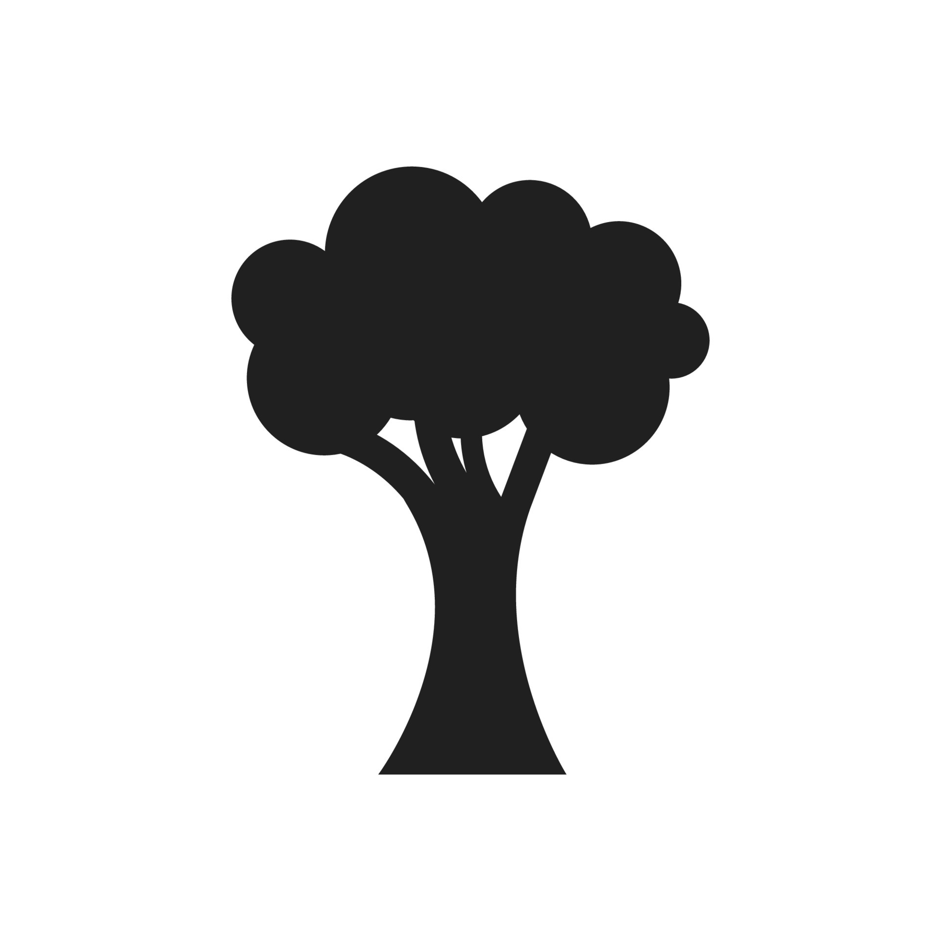 tree icon vector. flat shape, tree silhouette 6476158 Vector Art at ...