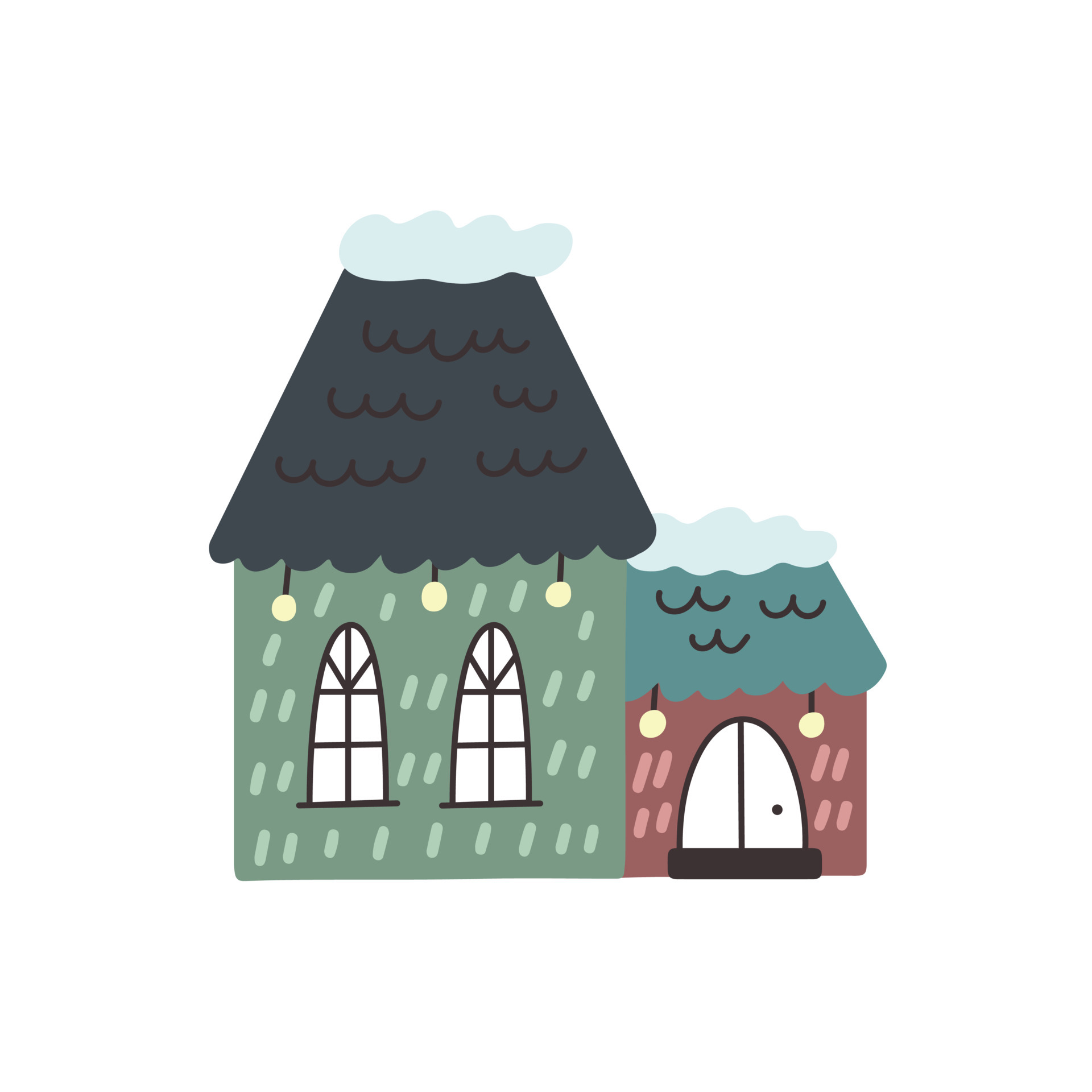 Christmas winter house rustic 6476835 Vector Art at Vecteezy