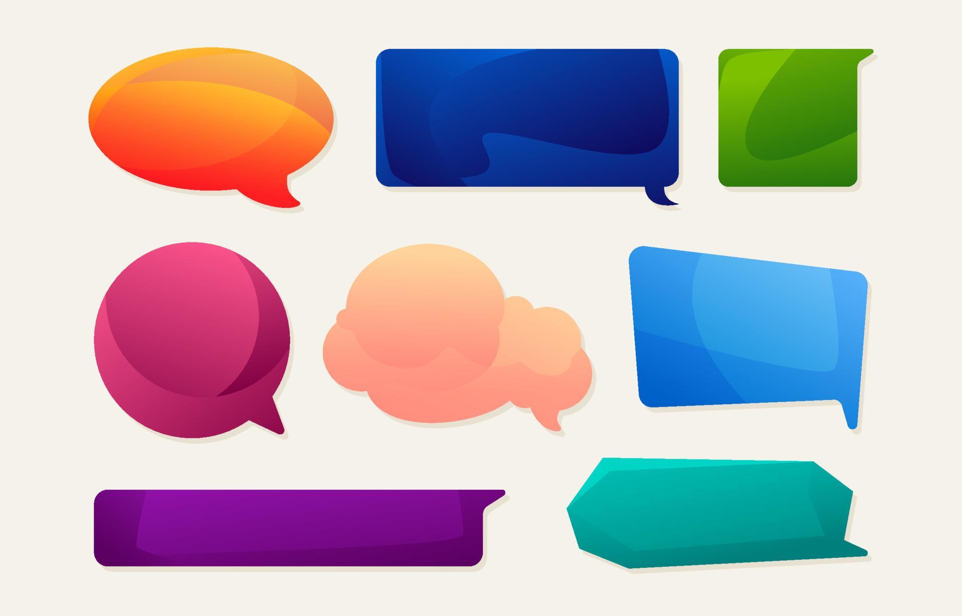 Various Chat Bubbles Collection 6477735 Vector Art at Vecteezy