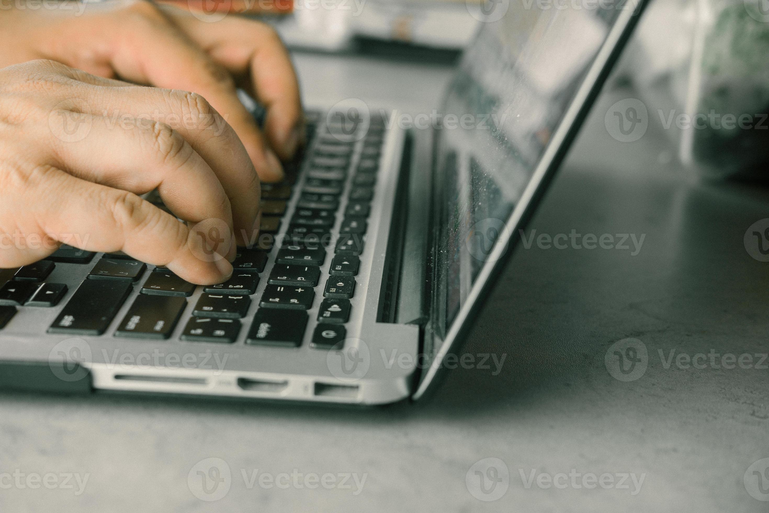 Man using a computer 6481874 Stock Photo at Vecteezy