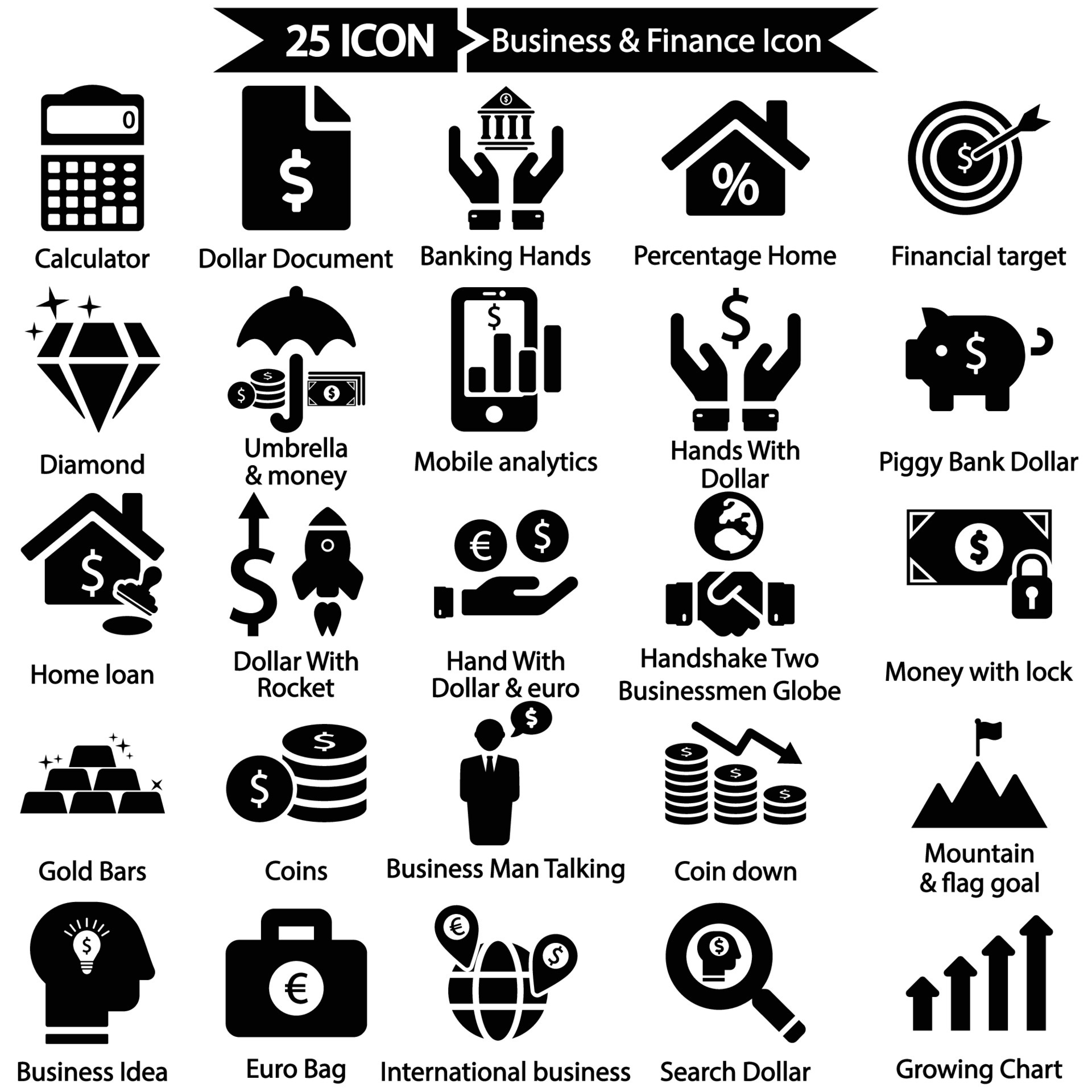 Business and Finance Icon Set 6483293 Vector Art at Vecteezy