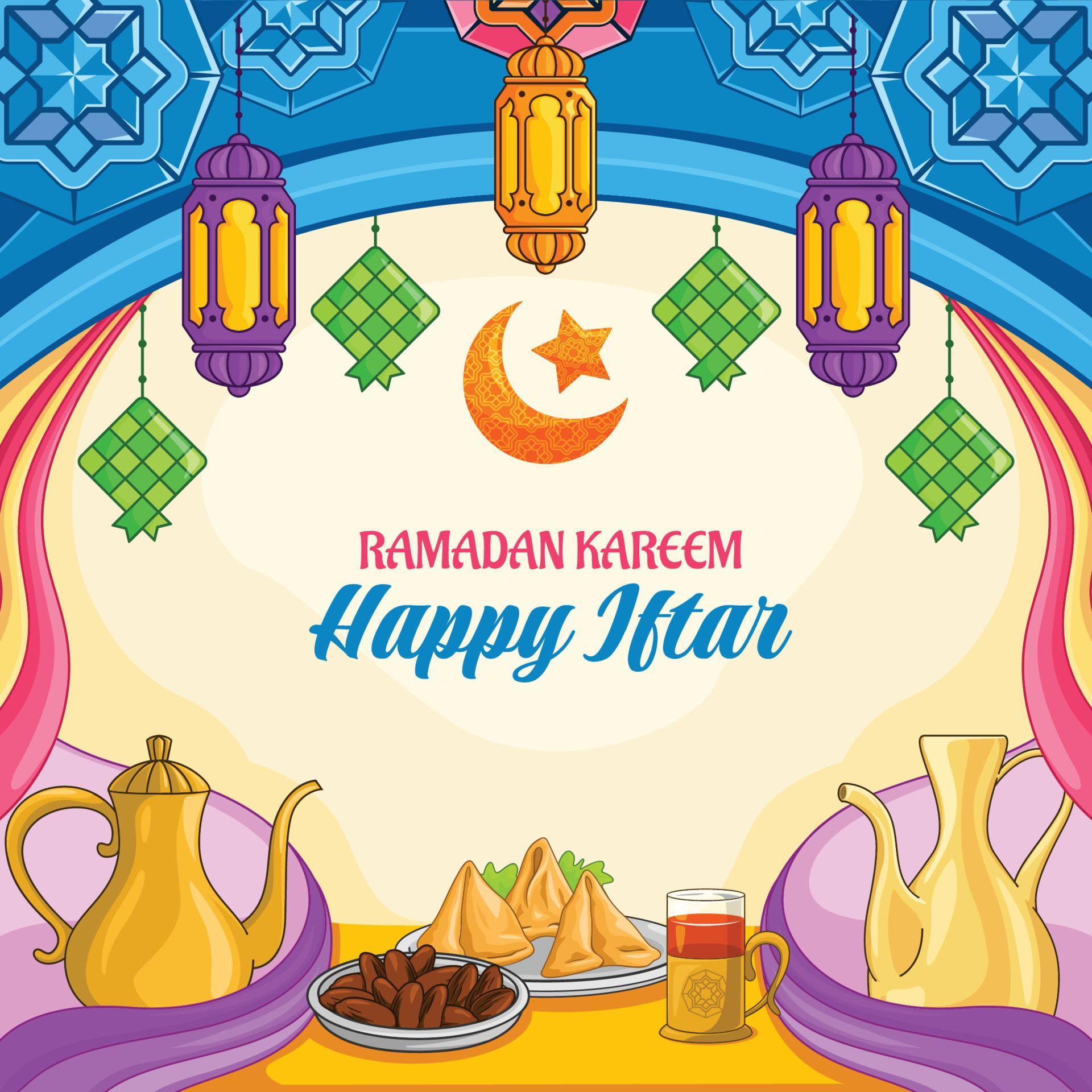 Iftar Food Background 6484907 Vector Art at Vecteezy