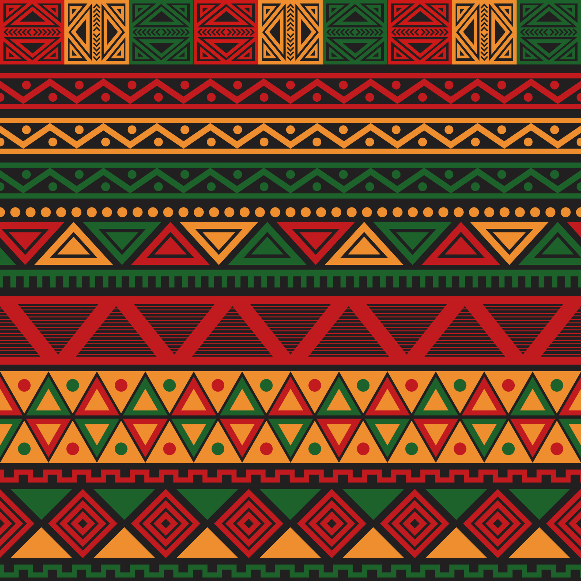 Seamless Pattern Pan African Color Background 6487116 Vector Art At