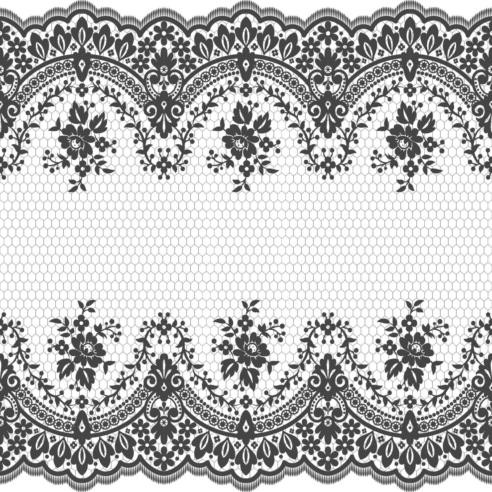 Seamless white floral lace pattern 6487842 Vector Art at Vecteezy