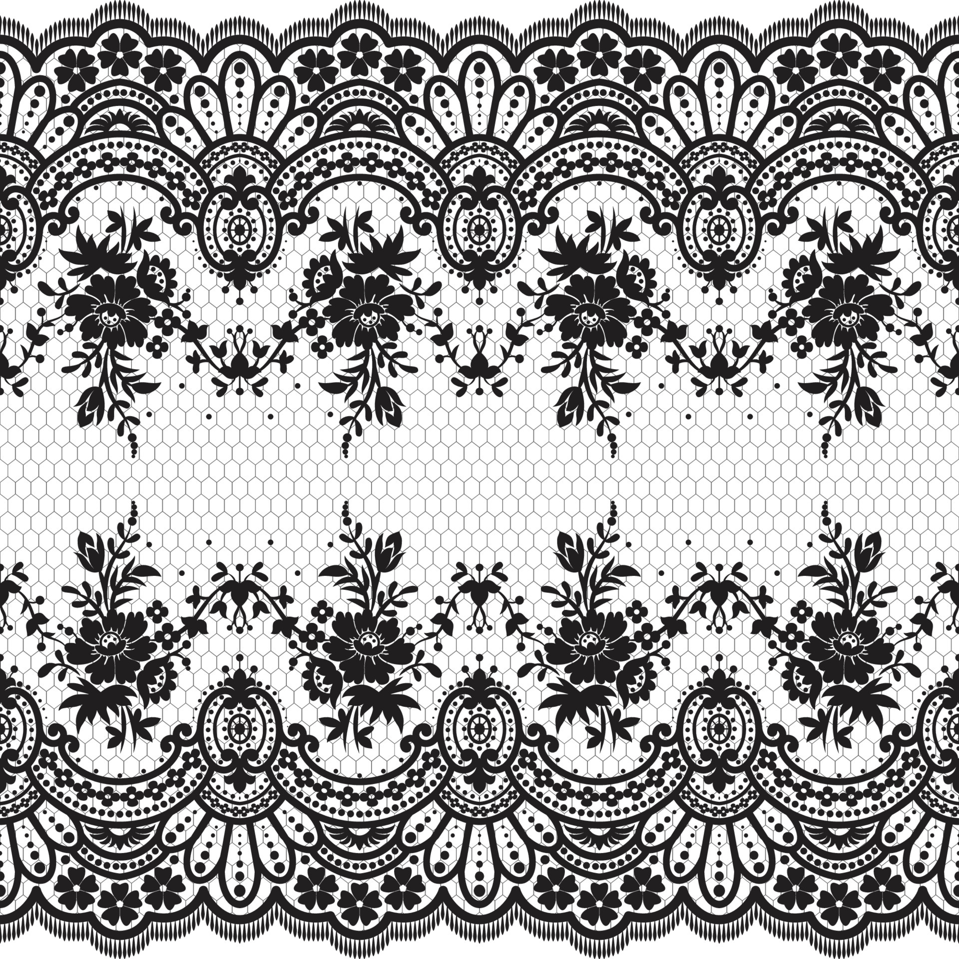 Seamless white floral lace pattern 6487848 Vector Art at Vecteezy