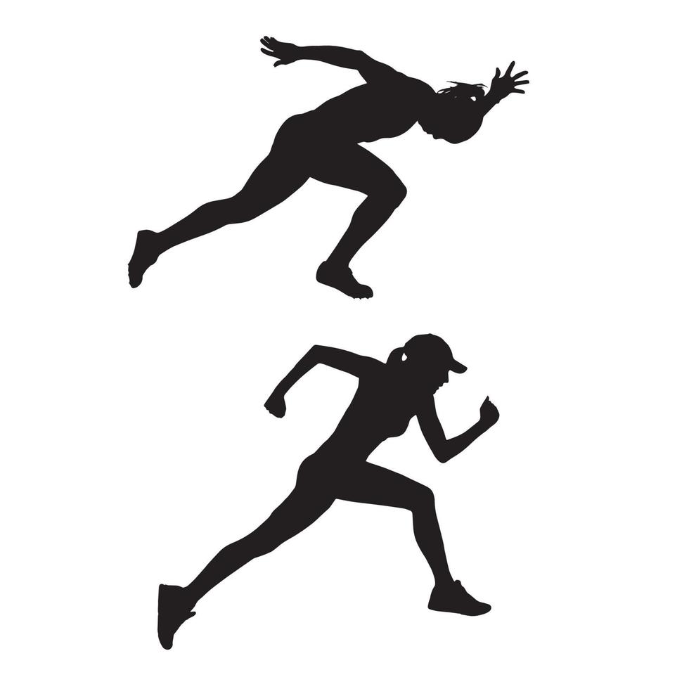 Female runner silhouette 6488369 Vector Art at Vecteezy