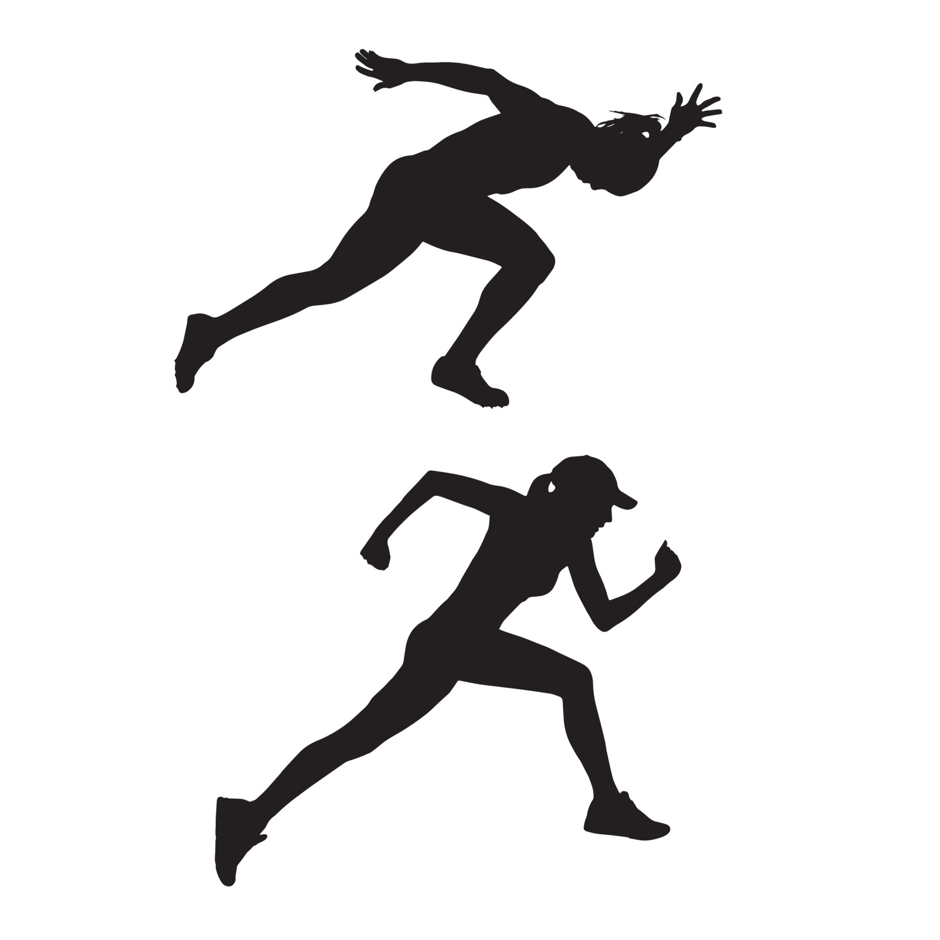 Female Sprinter Silhouette