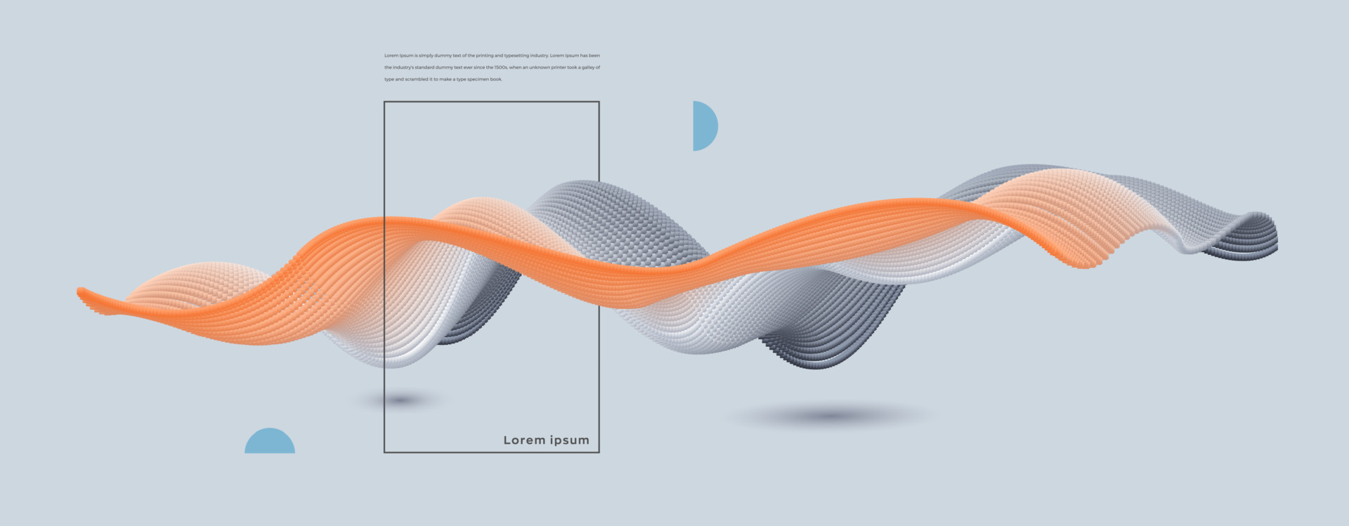 Abstract Background With Colorful Emitted Particle Line Wave Conceptual Element Design Template