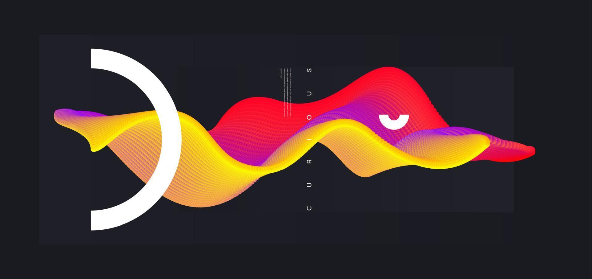 Abstract Background With Colorful Emitted Particle Line Wave