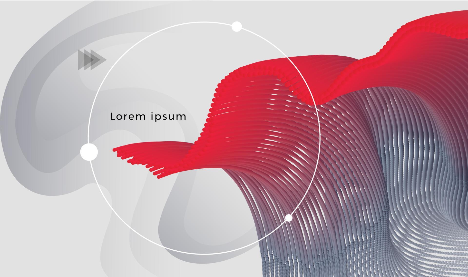 Abstract Background With Colorful Emitted Particle Line Wave Conceptual Element Design Template