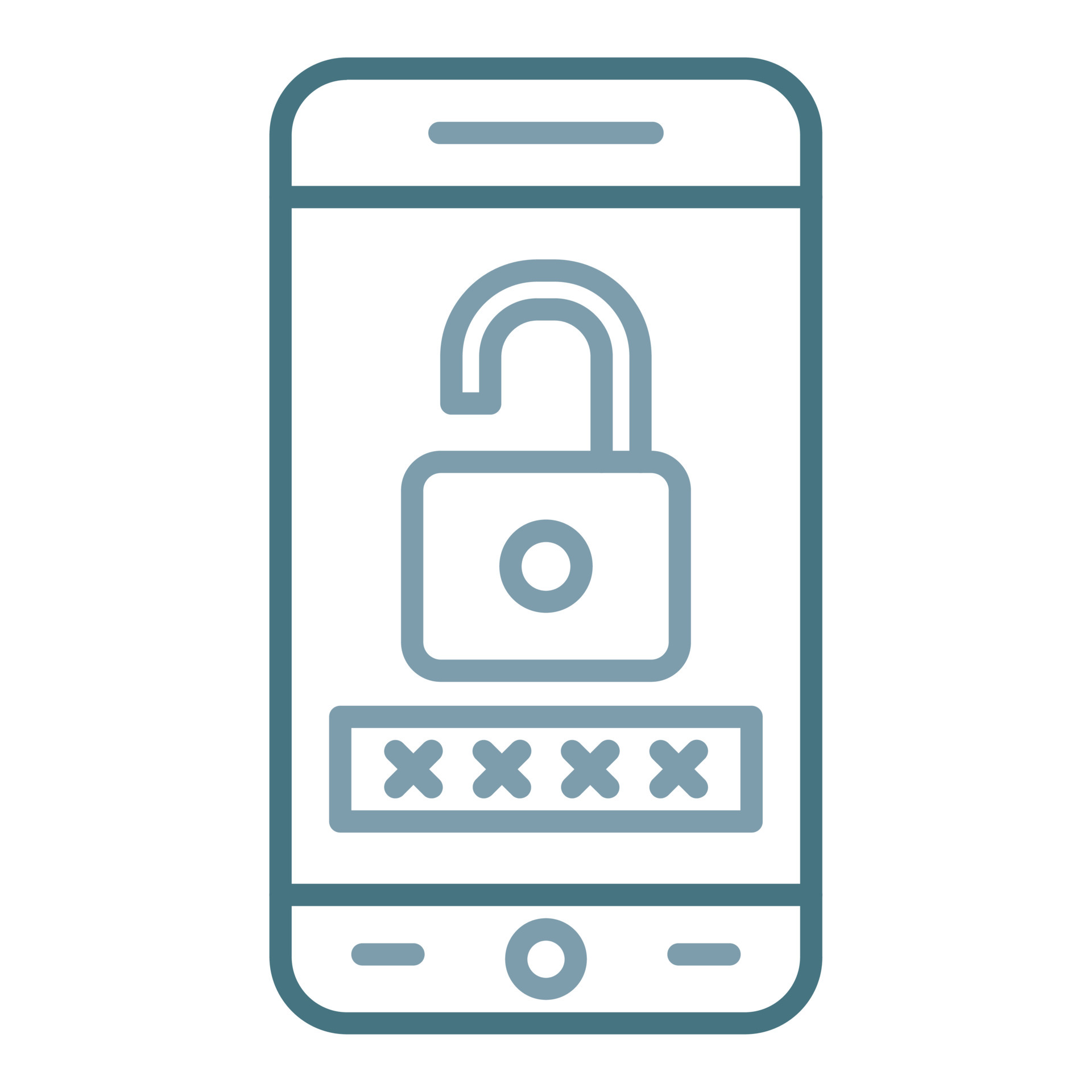 Mobile Password Line Two Color Icon 6490140 Vector Art At Vecteezy