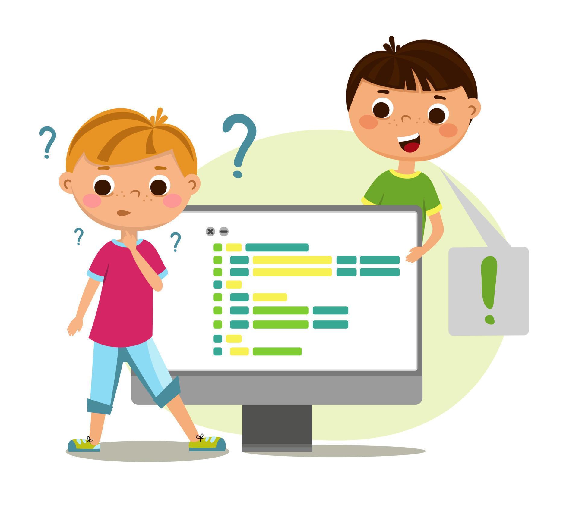 The child writes the program code. Children robotics programming ...