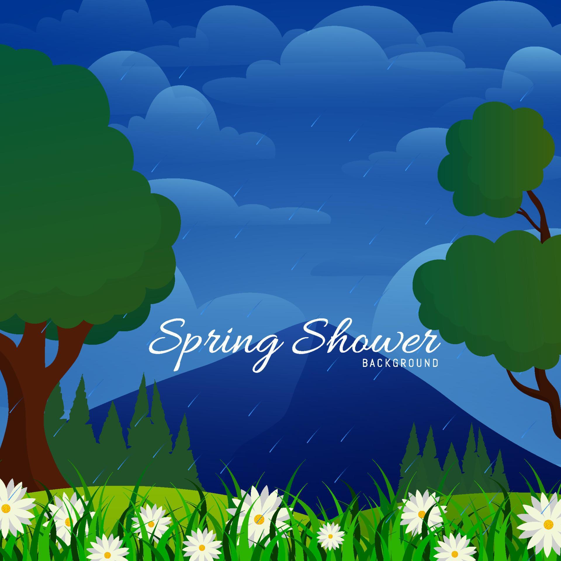 Spring Shower Background 6513737 Vector Art at Vecteezy