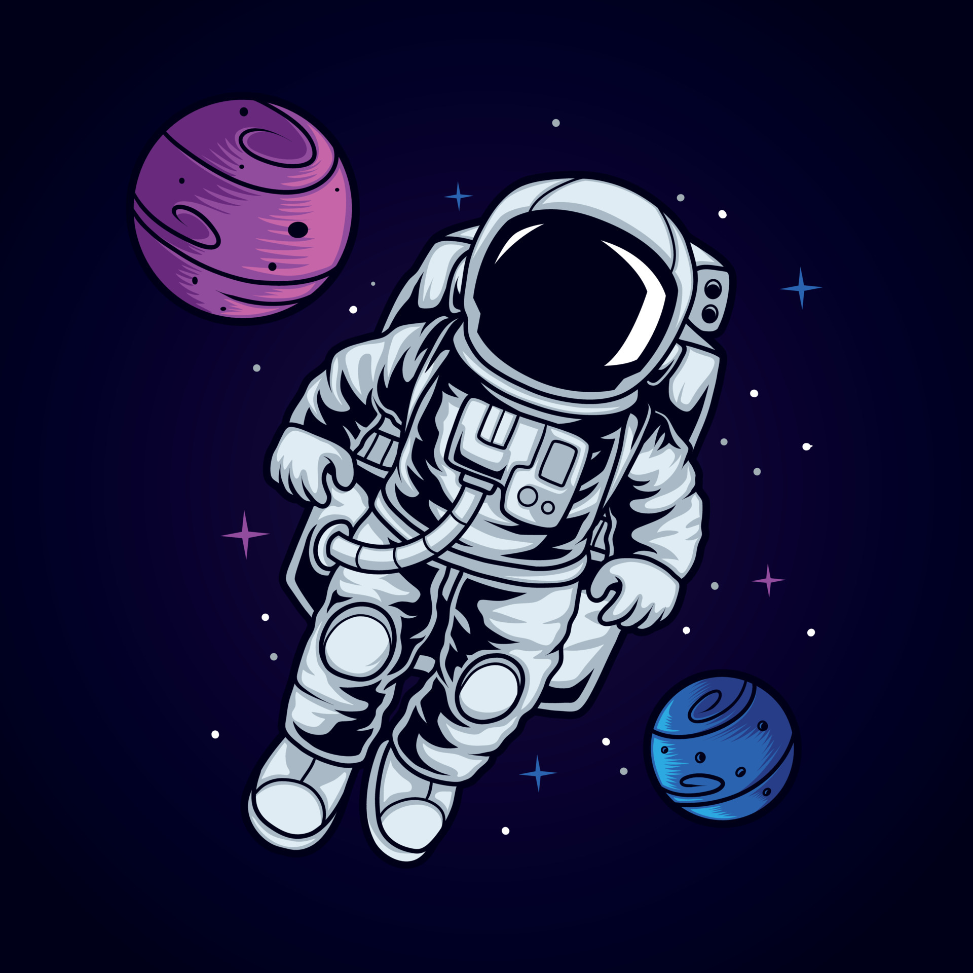Astronaut floating in space 6520167 Vector Art at Vecteezy Astronaut floating in space 6520167 Vector Art at Vecteezy