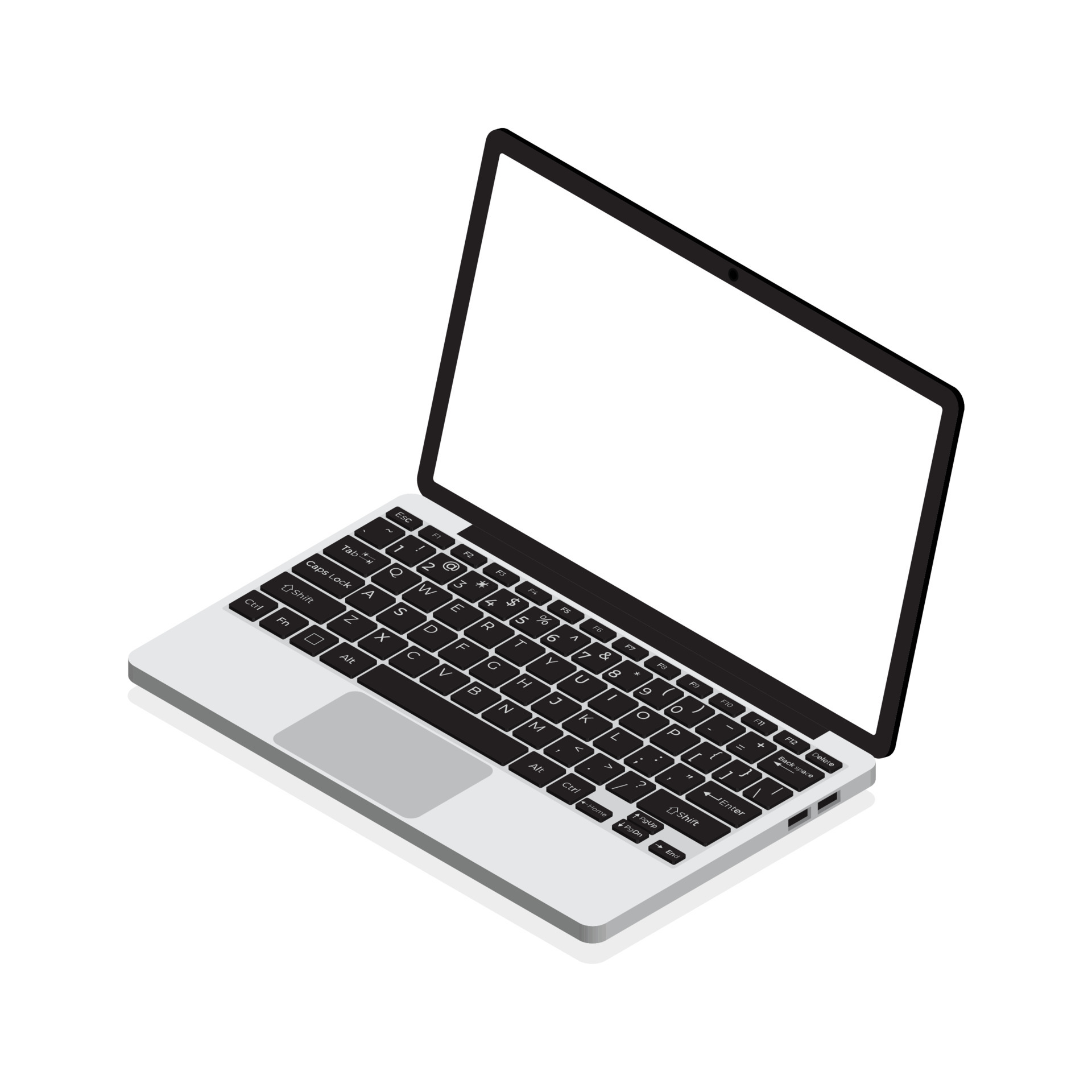 Isometric Laptop. Vector 3d isometric laptop computer. Vector illustration 6522393 Vector Art at ...