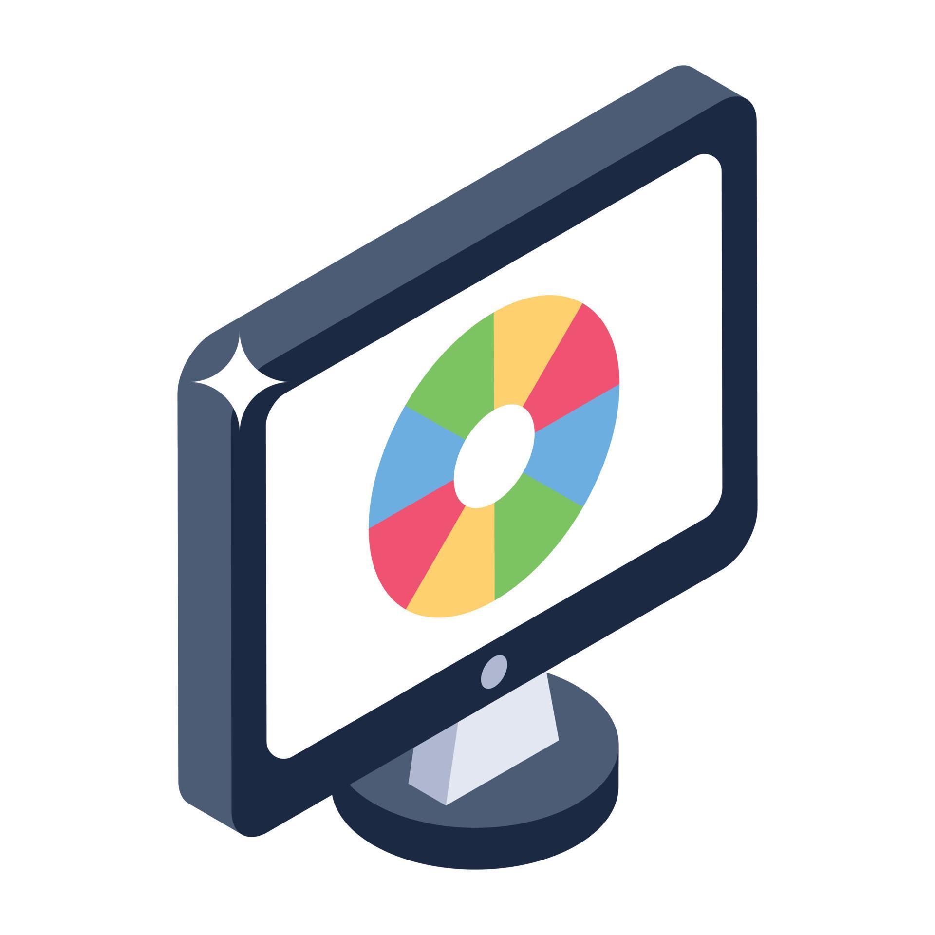 Color picker isometric style icon, color selection 6530704 Vector Art ...