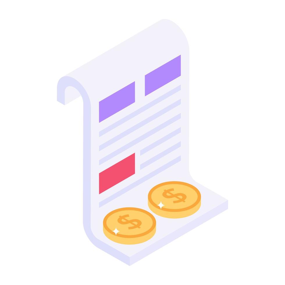 Infographic sheet, data chart icon in isometric design 6531048 Vector ...