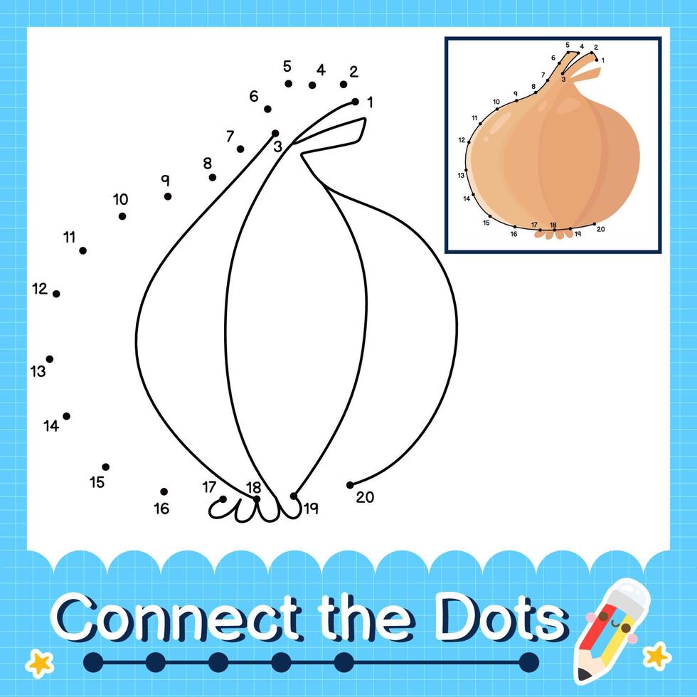 Connect the dots counting numbers 1 to 20 puzzle worksheet with Fruit ...