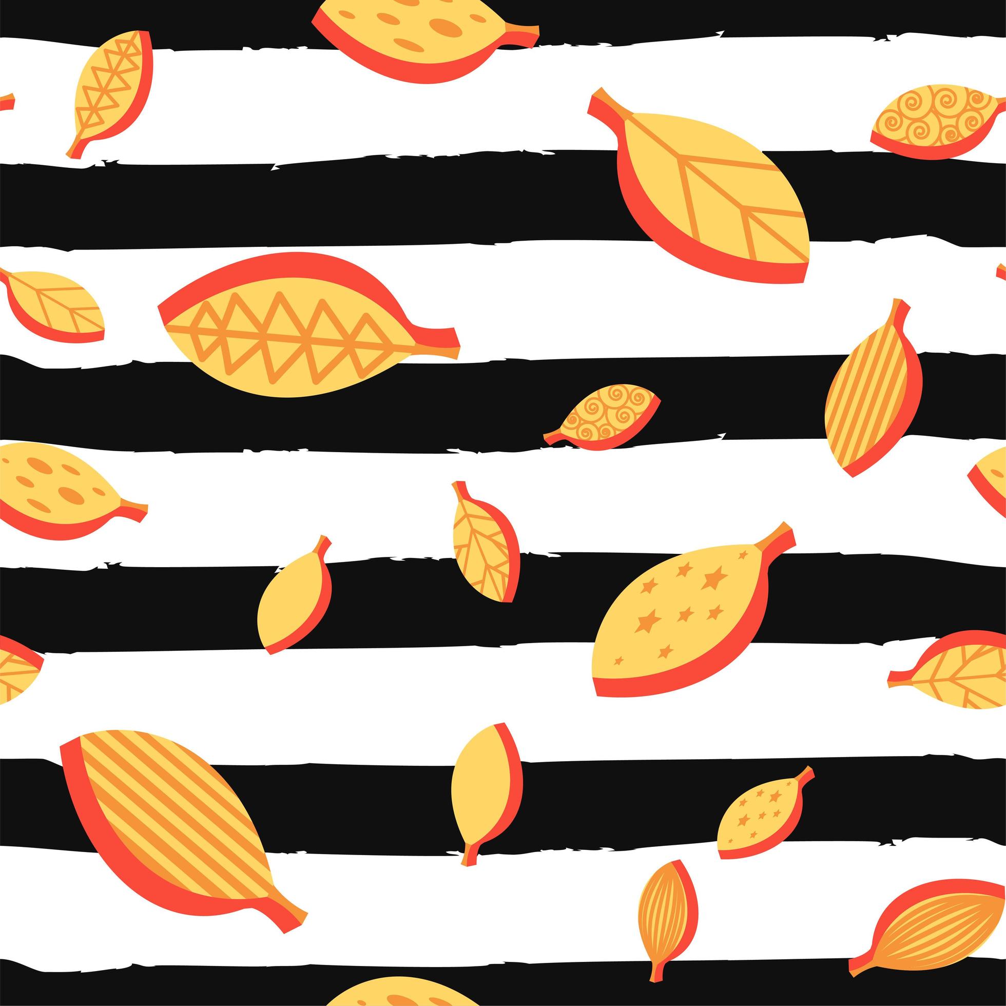 Stylized leaves color seamless vector pattern 6541867 Vector Art at ...