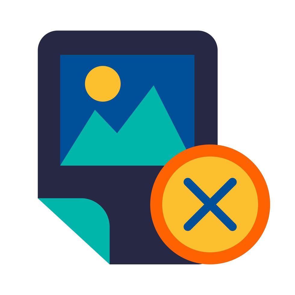 Image file delete symbol glyph vector illustration 6542388 Vector Art at Vecteezy