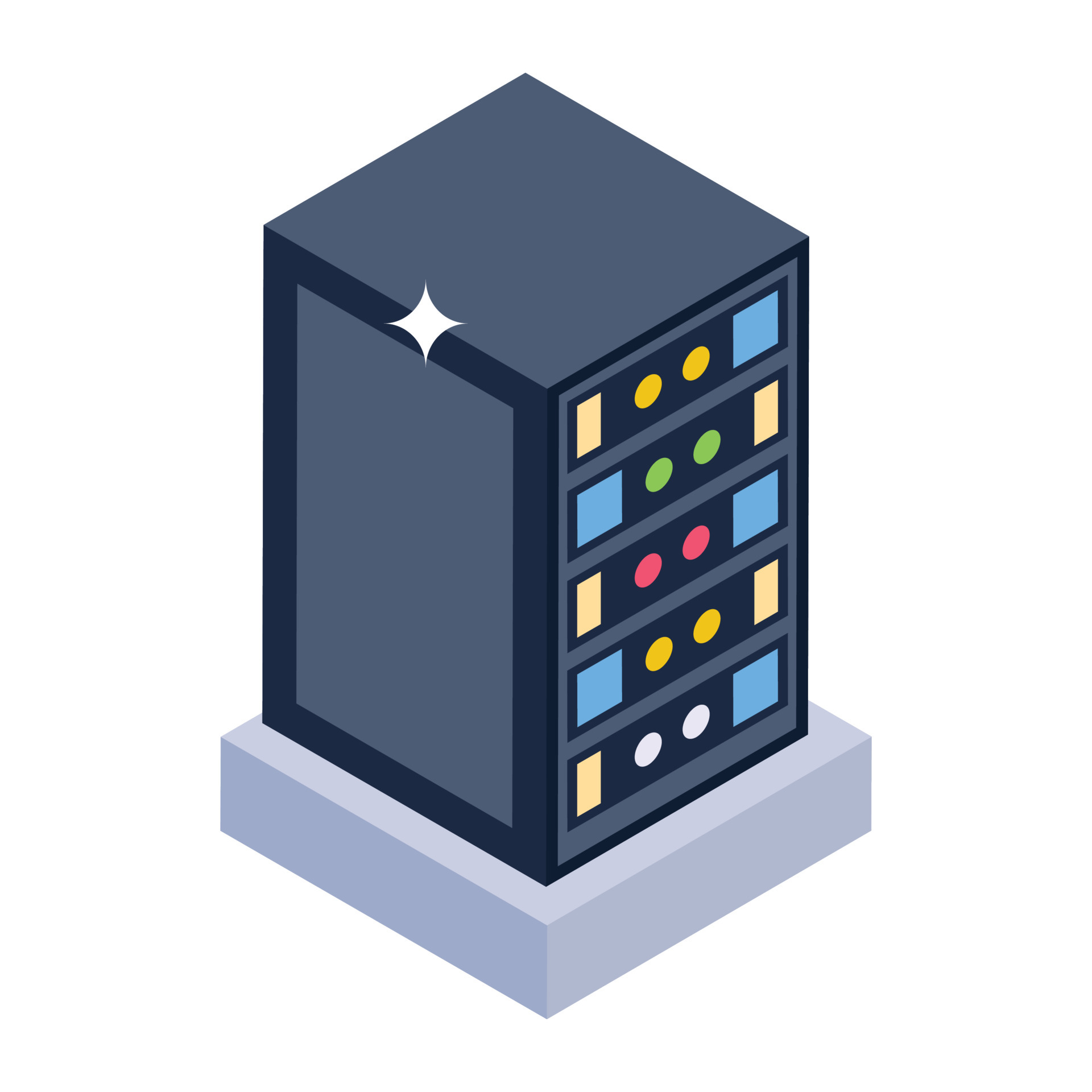 An Icon Of Data Server Rack In Isometric Style 6544376 Vector Art At Vecteezy