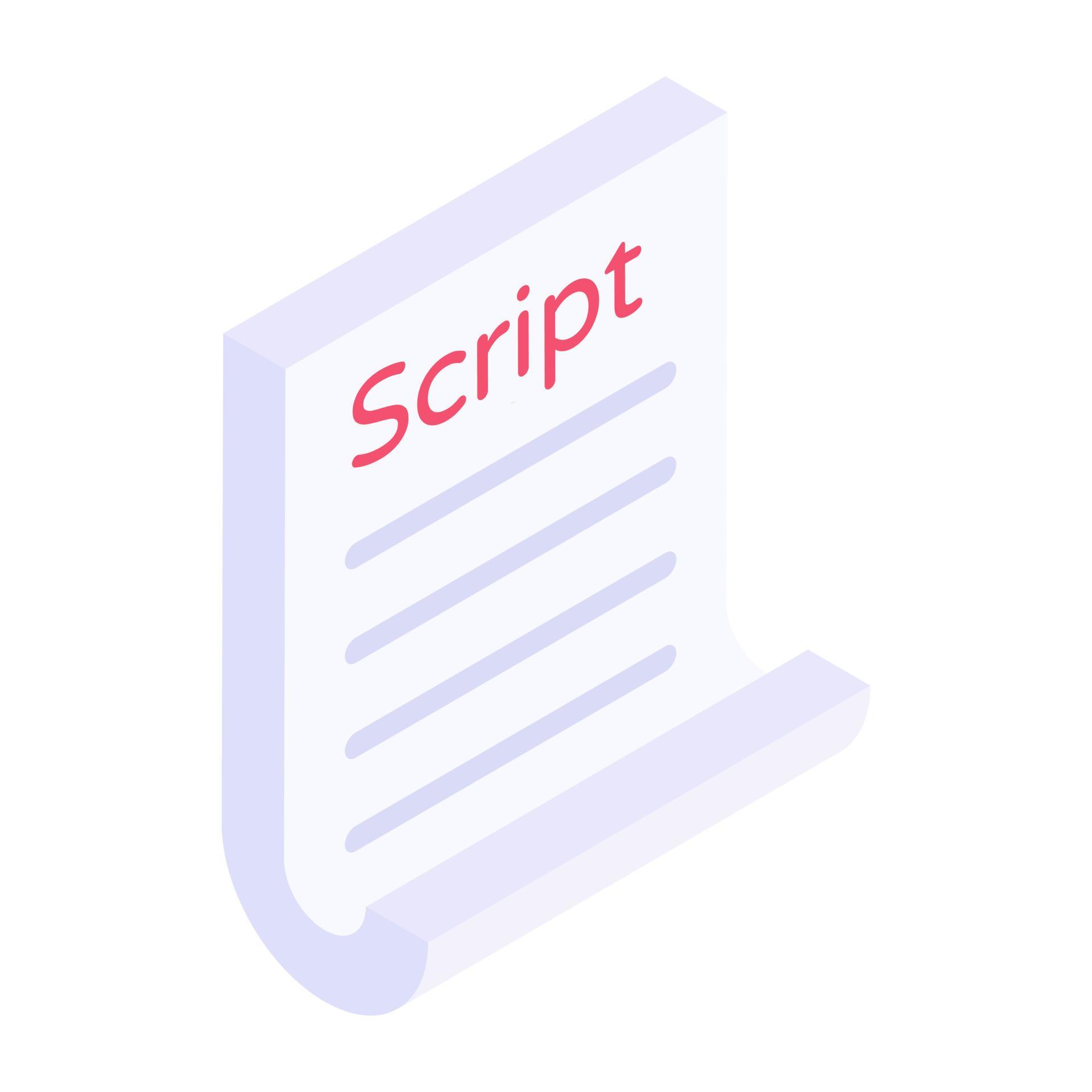 Icon of script writing in isometric style 6544760 Vector Art at Vecteezy