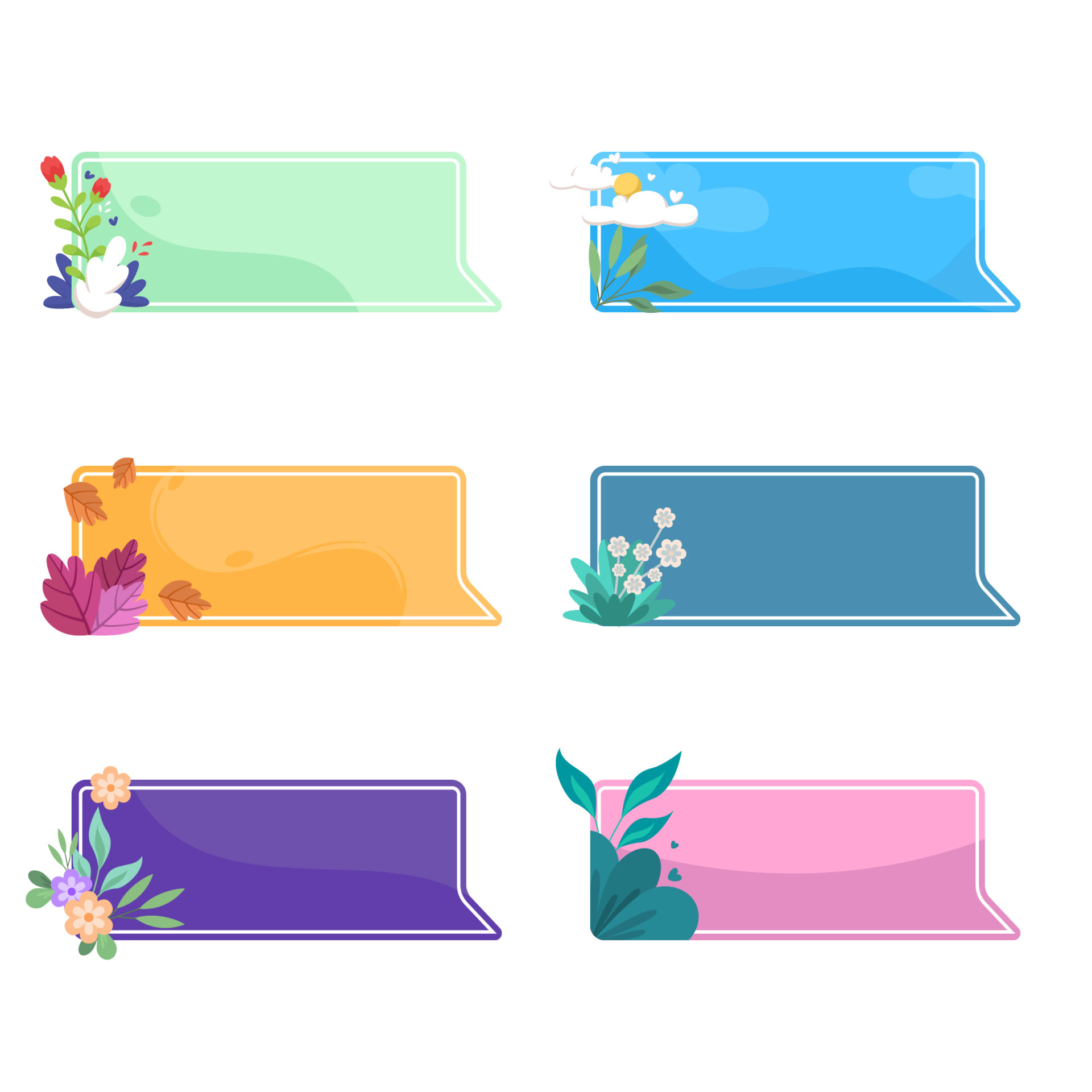 Flat Decorative Chat Bubble 6550636 Vector Art at Vecteezy