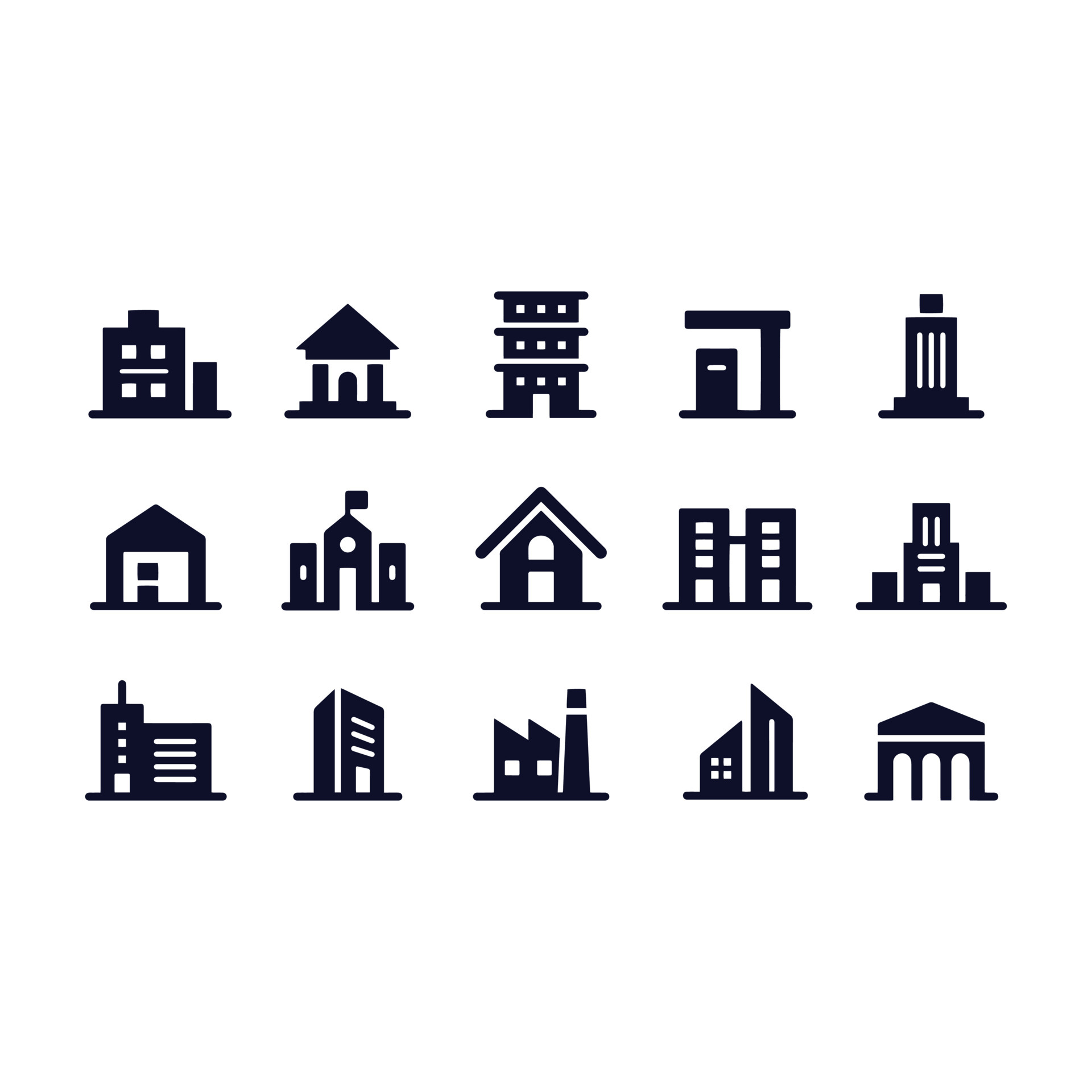 buildings icons vector design 6552552 Vector Art at Vecteezy