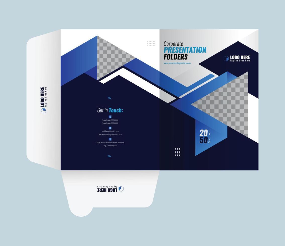 Presentation Folder Design Template. Bi fold Folder Template For ... Presentation Folder Design Template. Bi fold Folder Template For ...