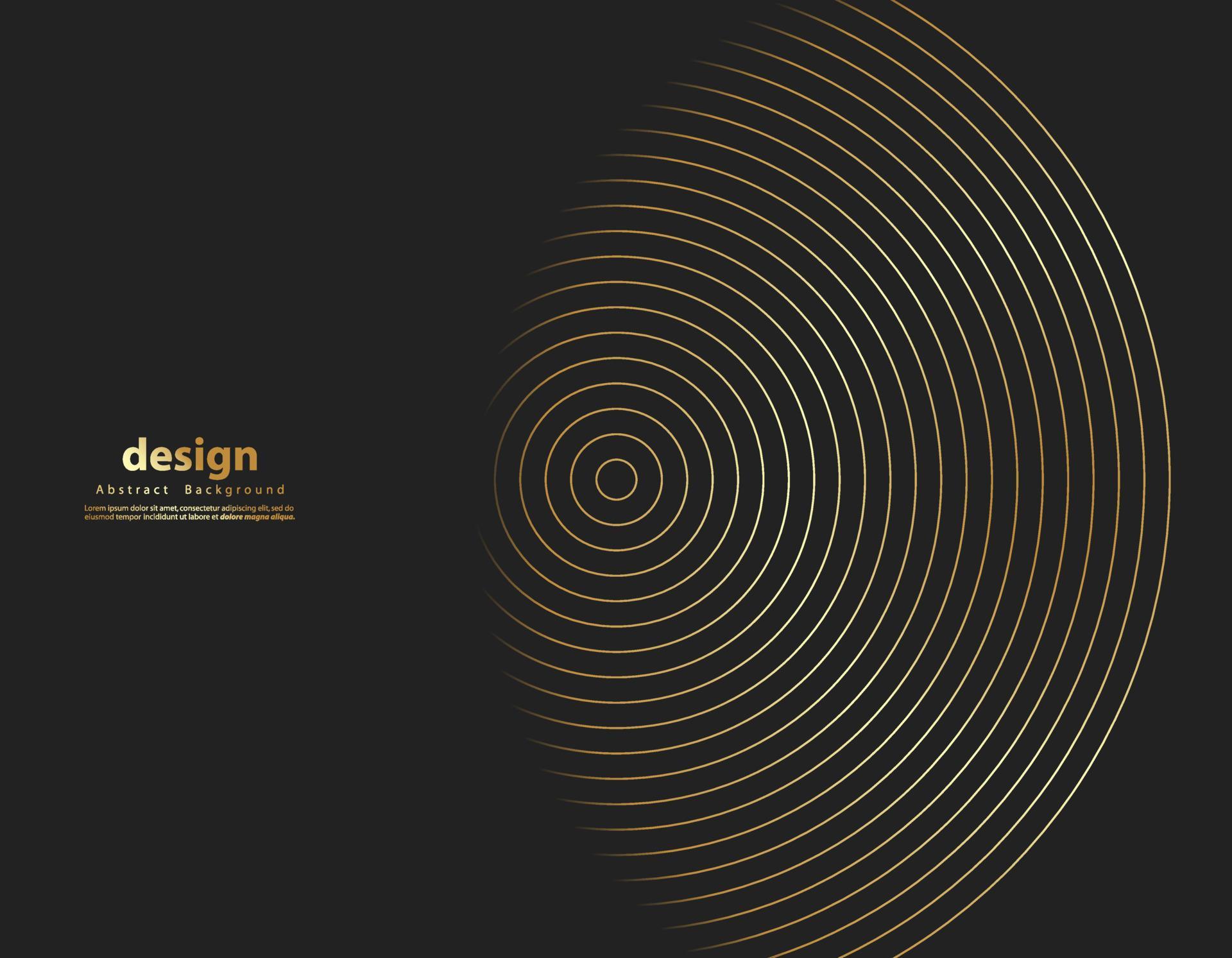 Circle Line Gold Color Background Abstract Round Pattern Vector Illustration 6556158 Vector