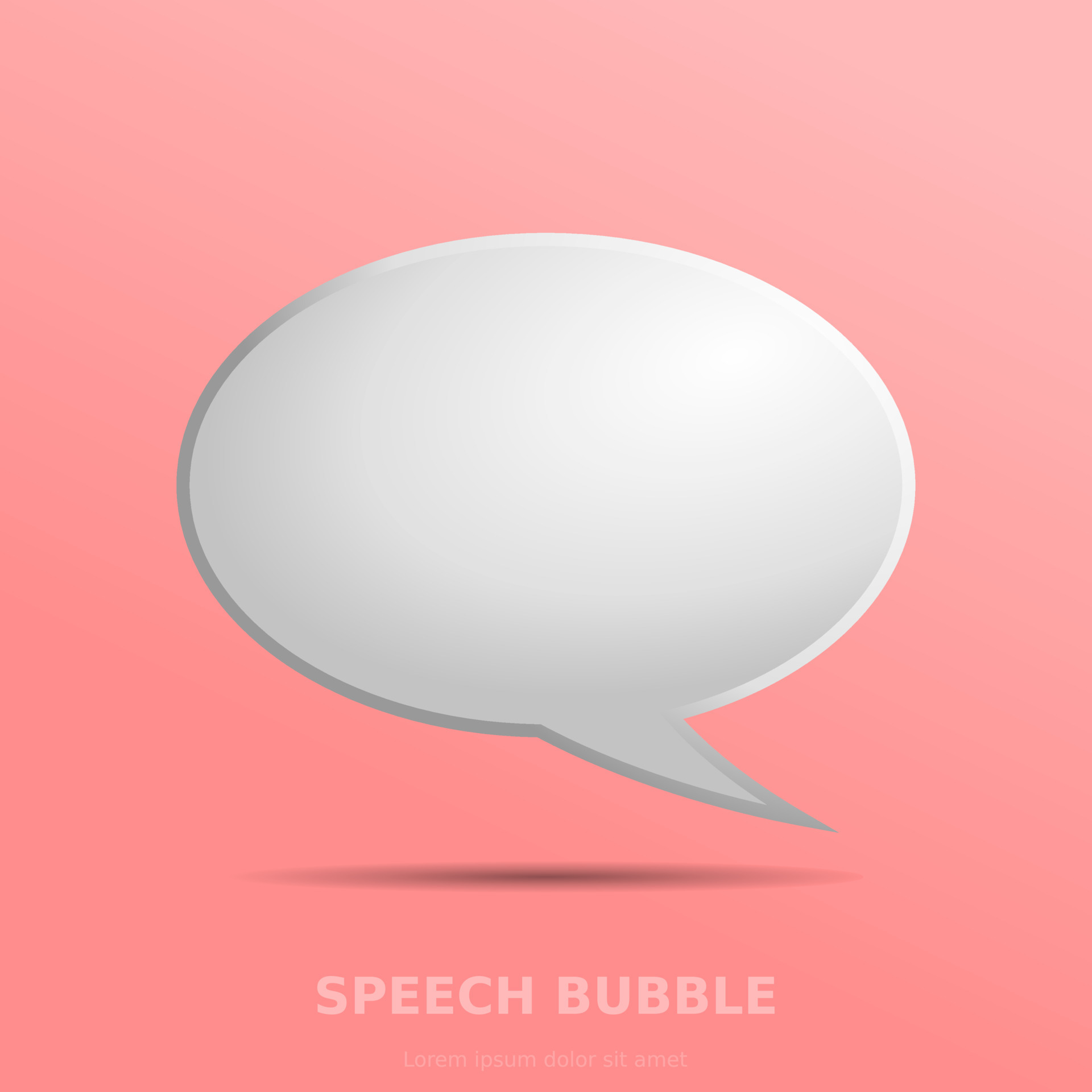 3D speech bubble pink background 6560819 Vector Art at Vecteezy