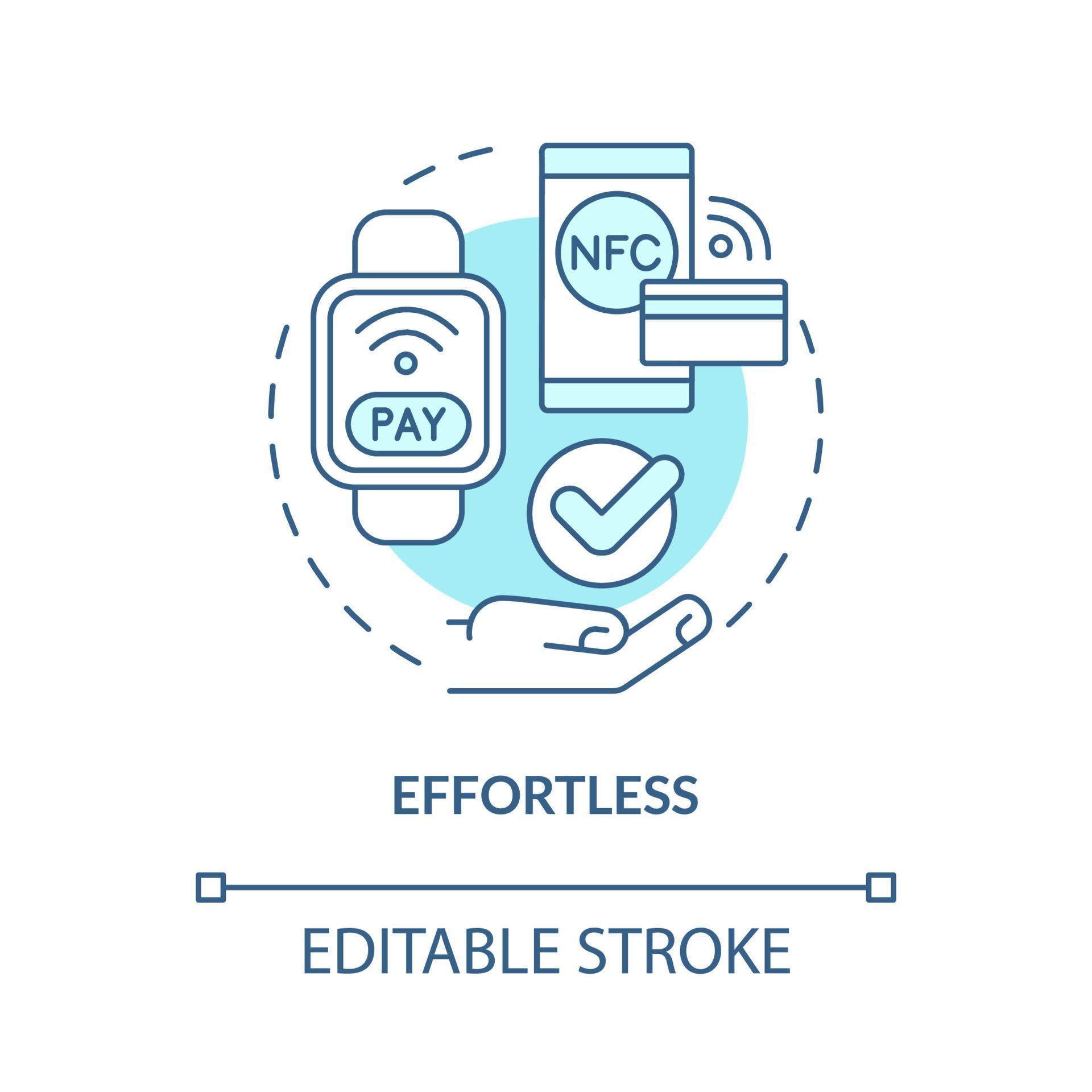 Effortless Turquoise Concept Icon Innovative Technology Touchless System Abstract Idea Thin