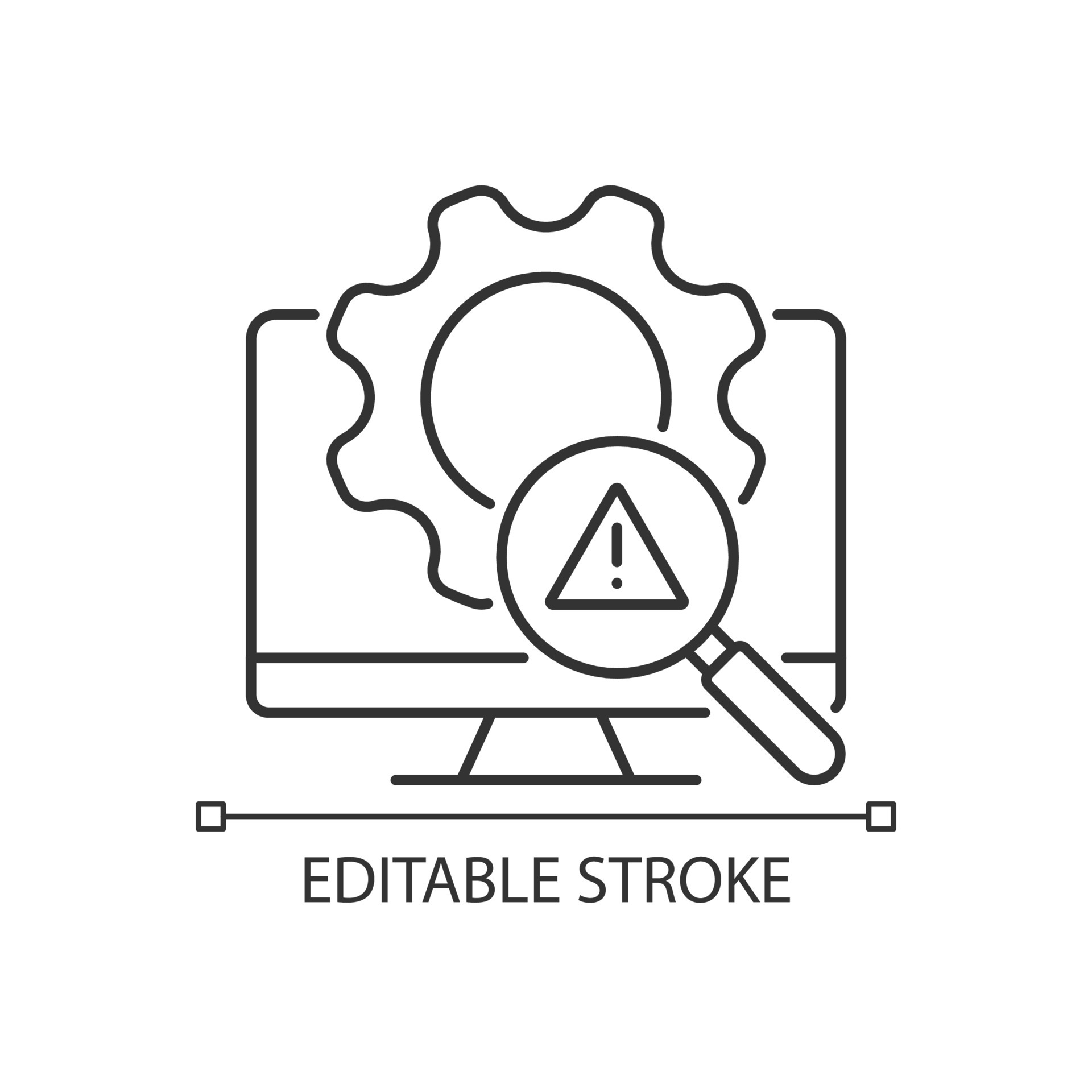 Threat Management Linear Icon Detect Malicious Activities And Prevent Thin Line Customizable