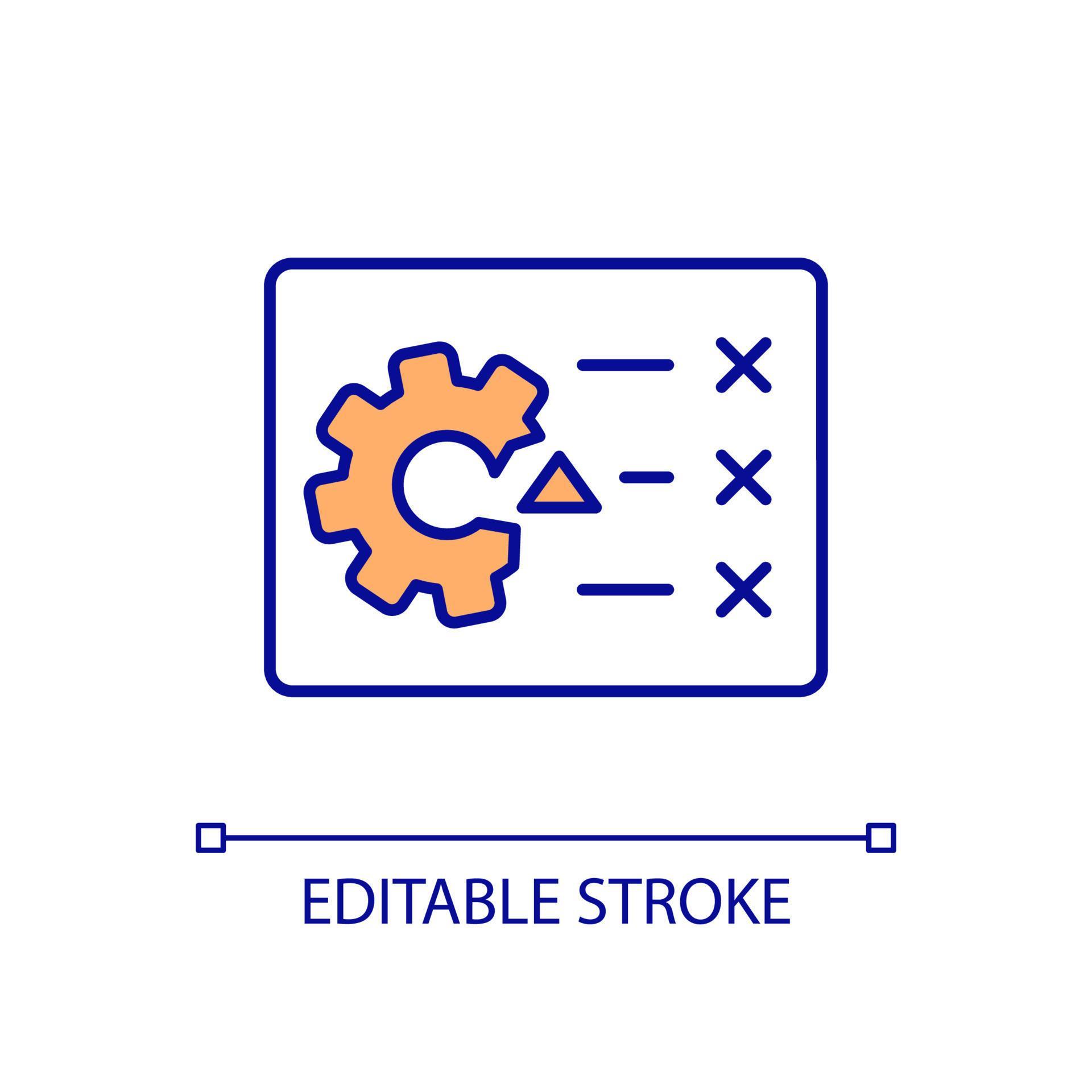 System problem RGB color icon. Computer software and system management ...