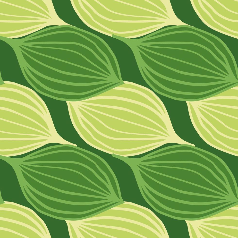 Exotic Outline Leaves Seamless Pattern Abstract Floral Background