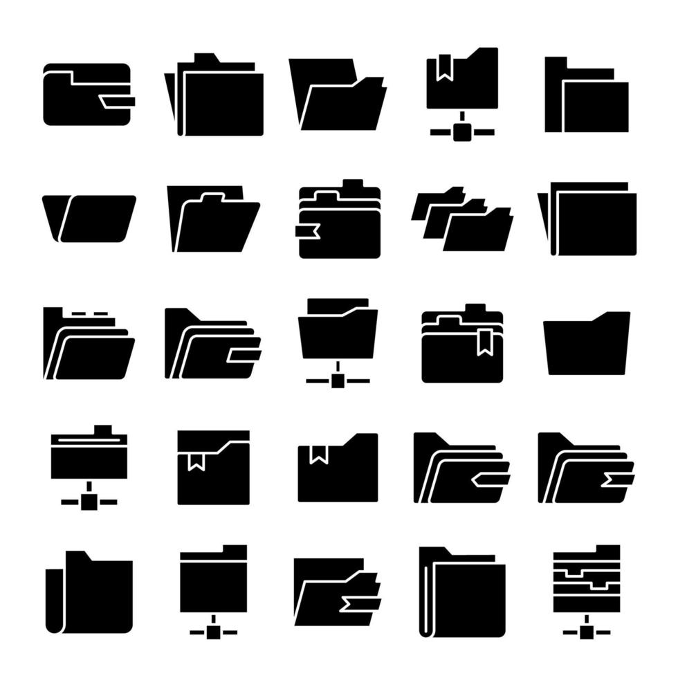 file and folder icons 6566130 Vector Art at Vecteezy