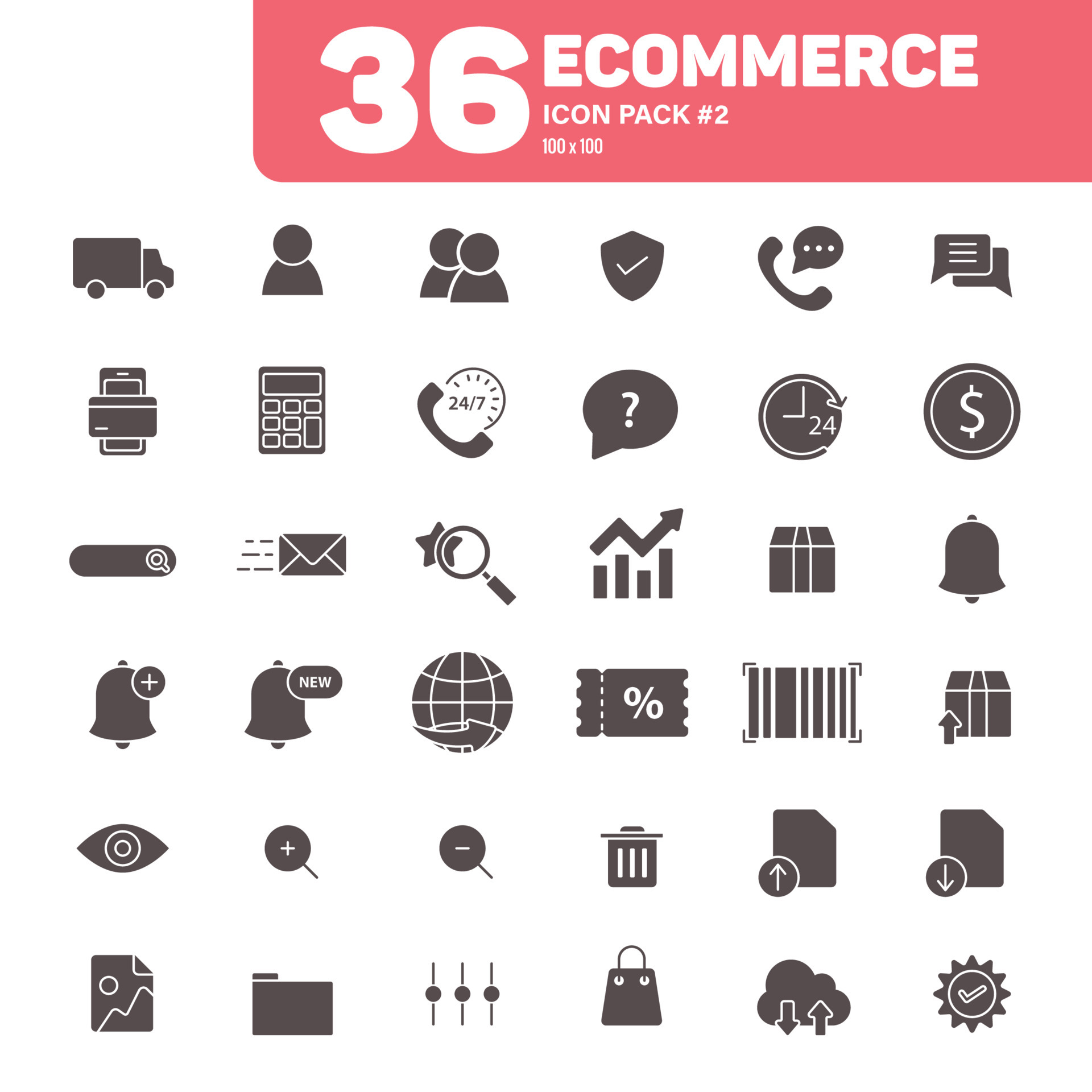36 Ecommerce Icons Pack 2, Solid E-Commerce Icons Vector Set 6571193 ... 36 Ecommerce Icons Pack 2, Solid E-Commerce Icons Vector Set 6571193 ...