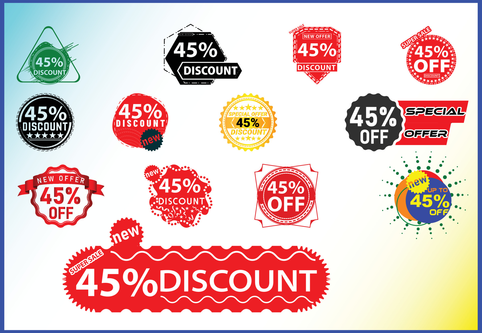 45 Percent Off New Offer Logo And Icon Design Template Bundle 6577239 45 Percent Off New Offer Logo And Icon Design Template Bundle 6577239