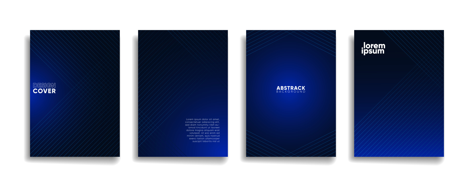 Bright Modern Gradient Color Abstract Line Pattern Background Cover Design Blue Vector Cover