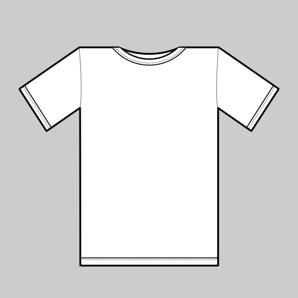 Blank White T Shirt Template Isolated On Gray Background 6606050 Vector