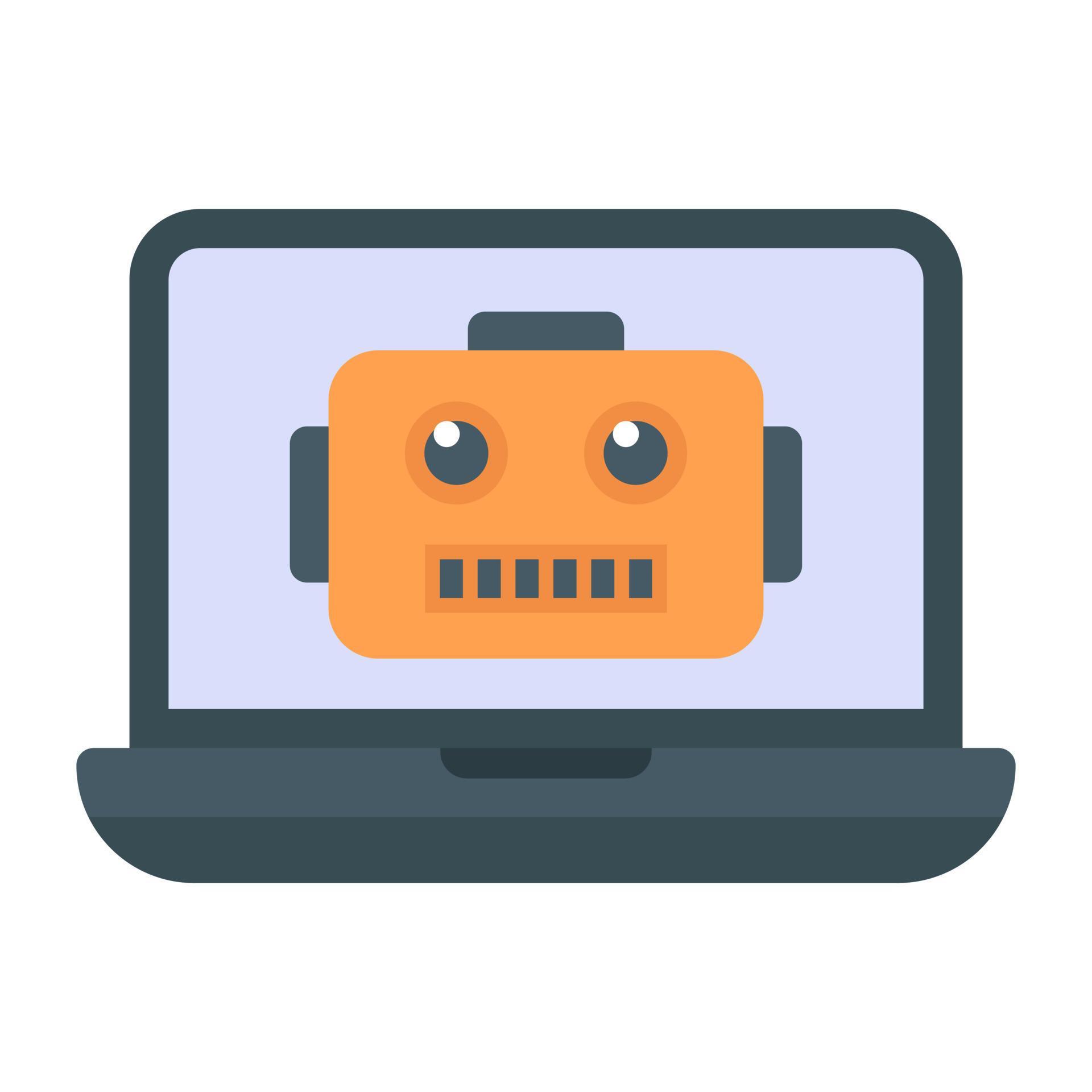 Computer robot flat style icon 6608684 Vector Art at Vecteezy