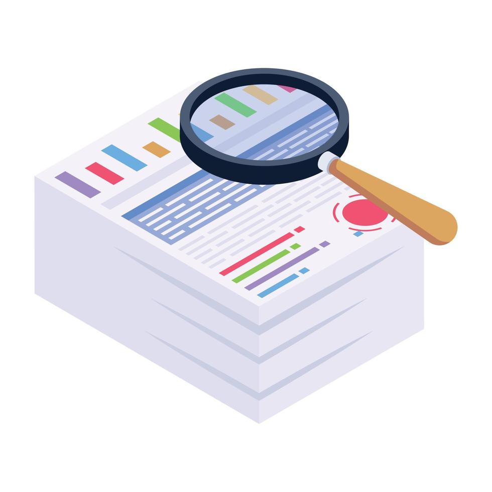 Business document isometric icon, editable vector 6609105 Vector Art at ...