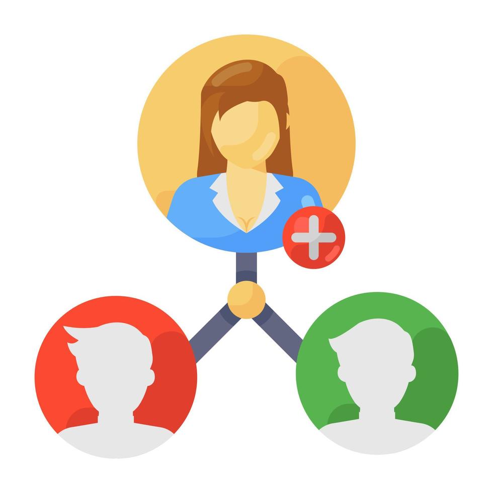 Icon of networking in flat design 6610014 Vector Art at Vecteezy