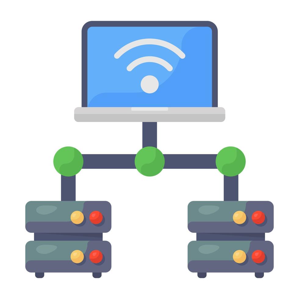 Icon of networking in flat design 6610038 Vector Art at Vecteezy