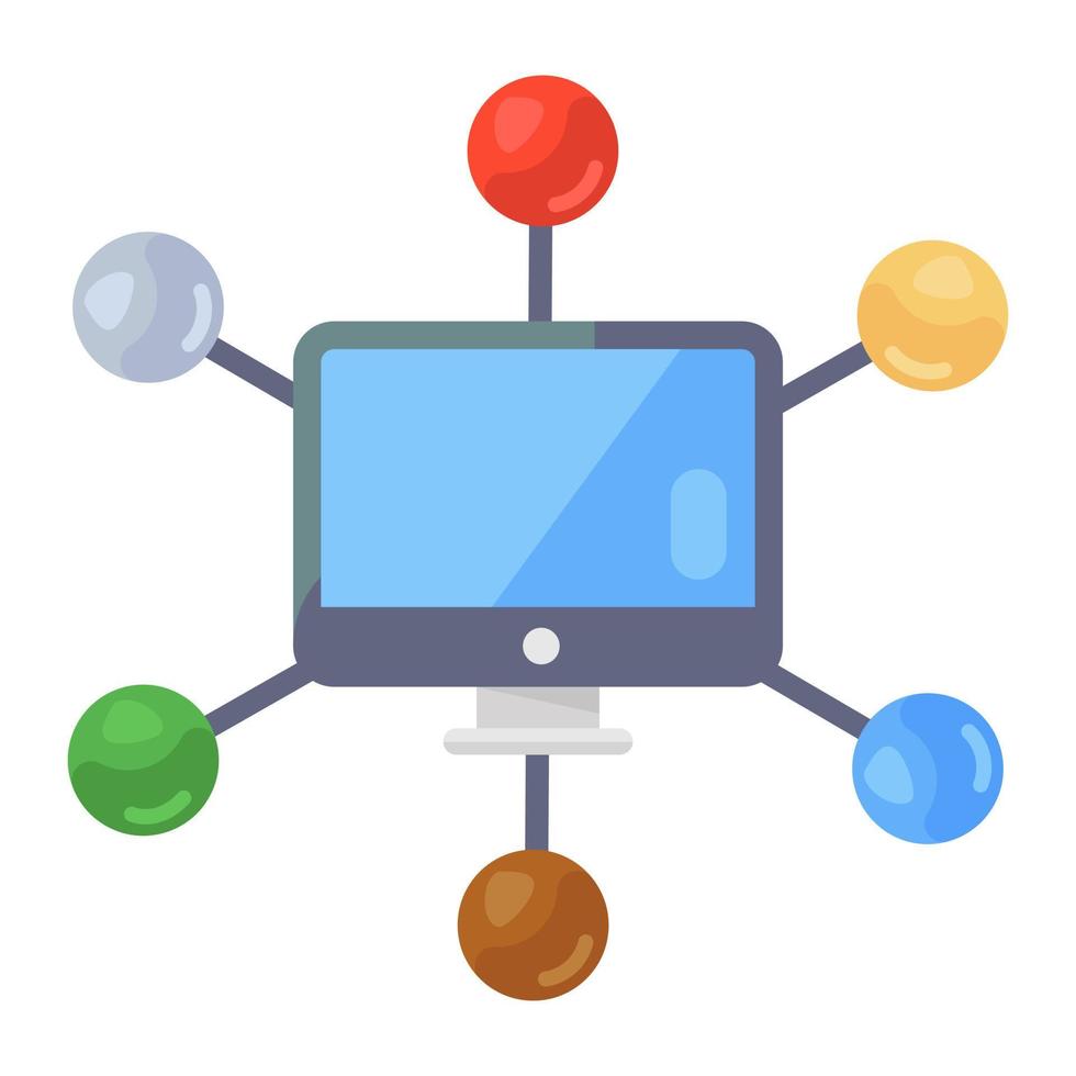 Icon of networking in flat design 6610042 Vector Art at Vecteezy