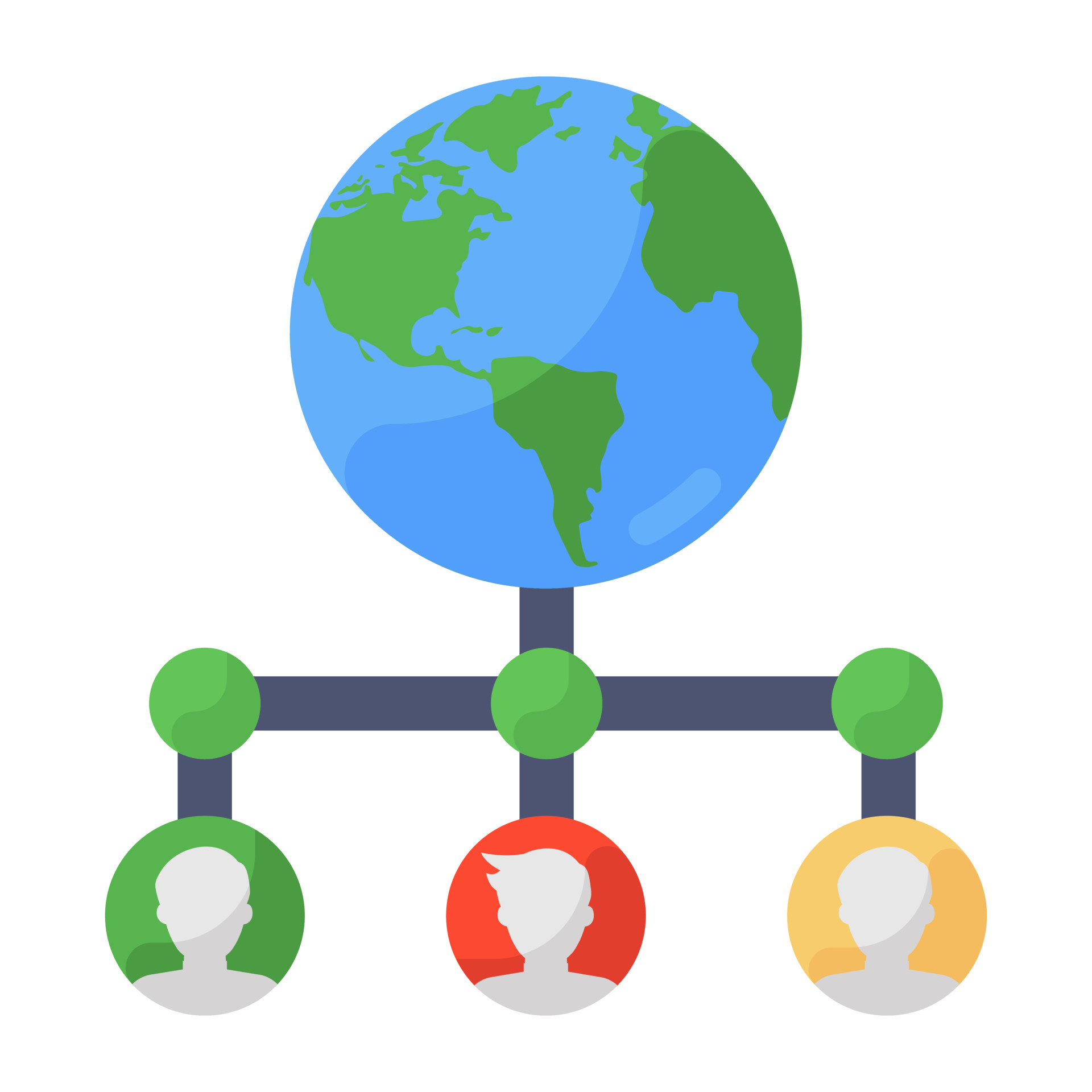 Icon of networking in flat design 6610044 Vector Art at Vecteezy